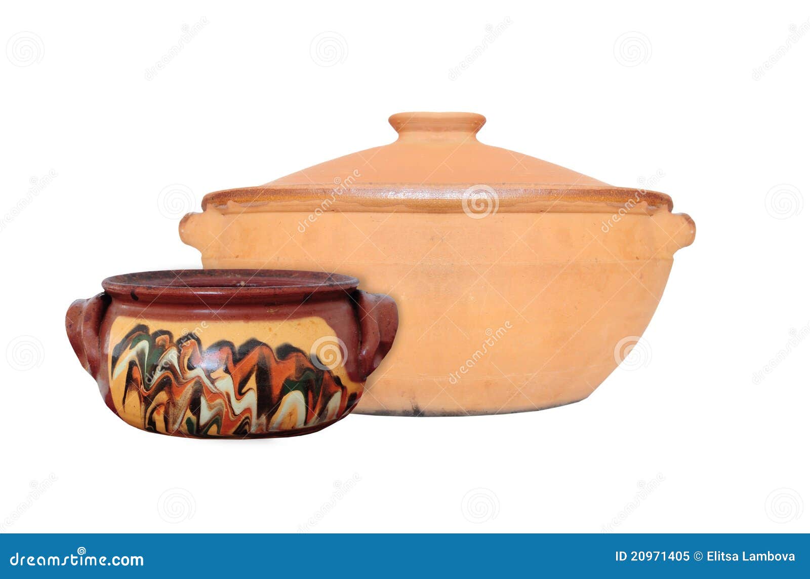 Clay pots for cooking stock image. Image of single, ceramic - 20971405