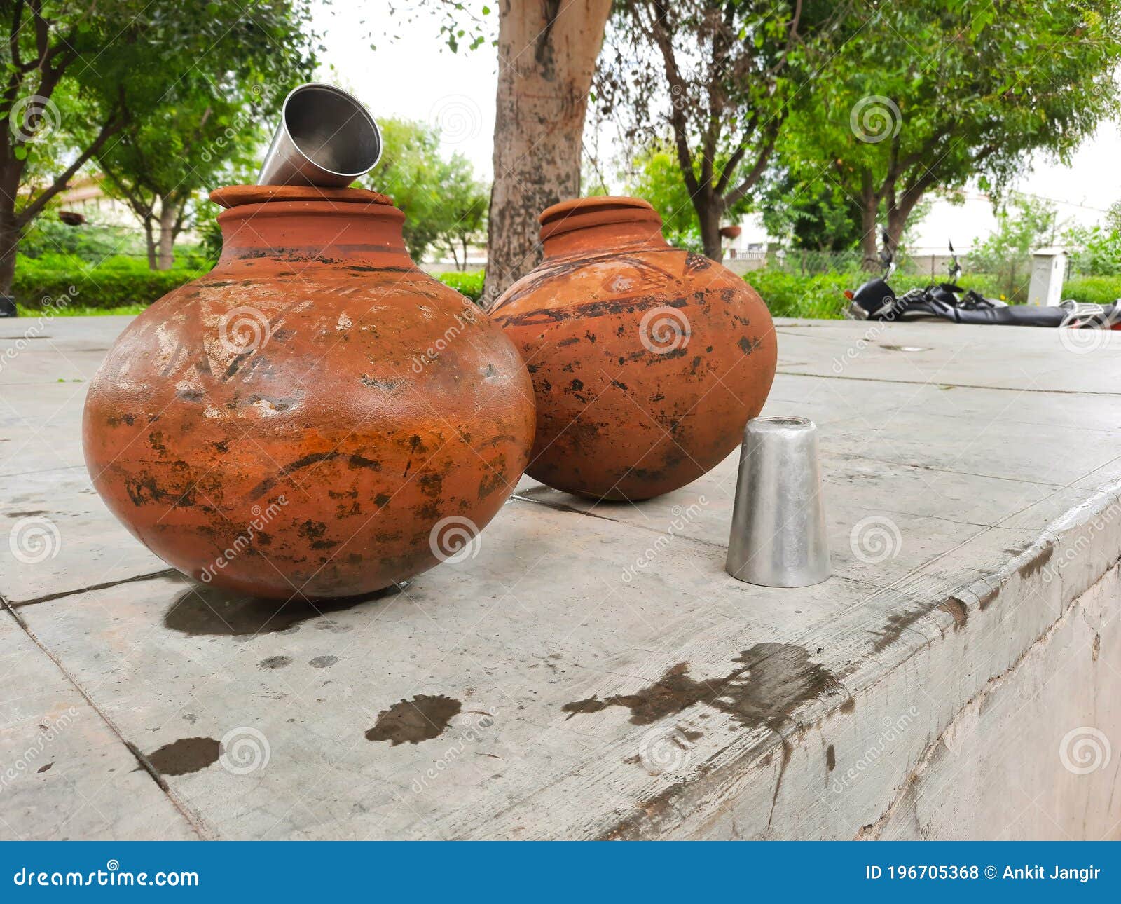 Clay Pots Filled with Cool Water in Summer in India Stock Photo - Image ...