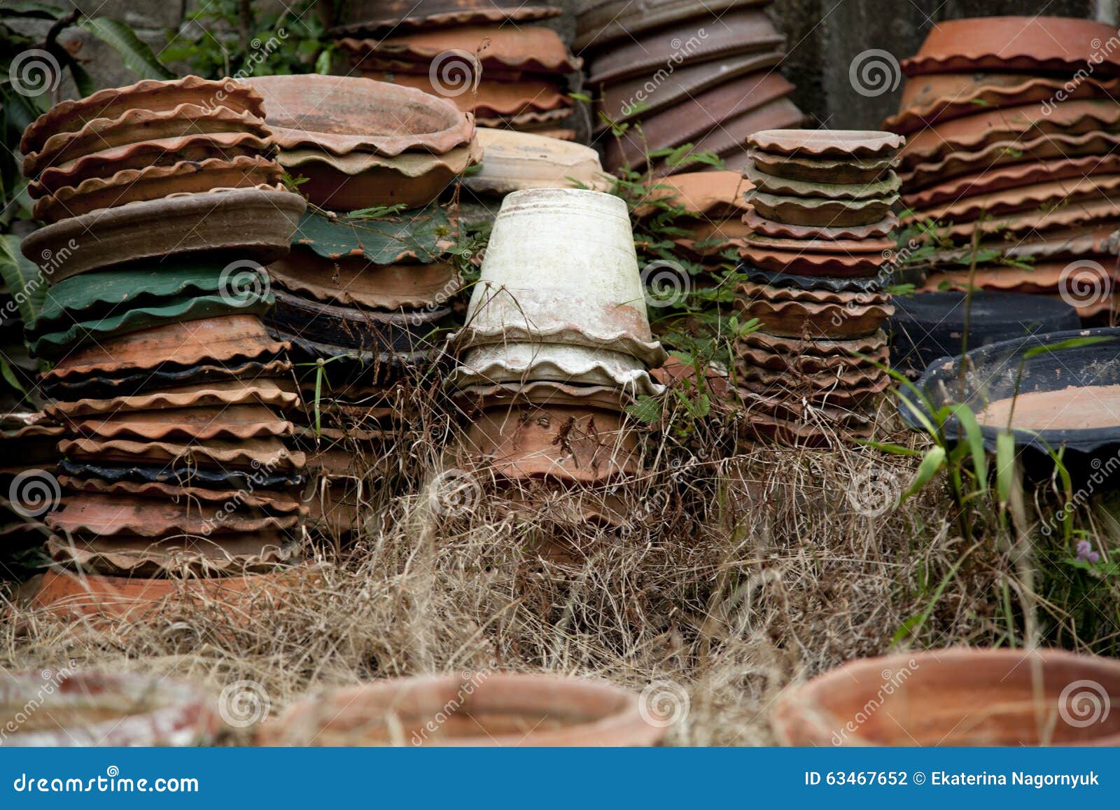 Clay pots stock photo. Image of clay, jagged, planters - 63467652