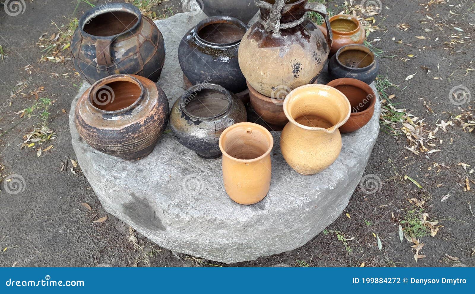 Clay Pots. Old Pots. Ancient Clay Pots Stock Photo - Image of brown ...