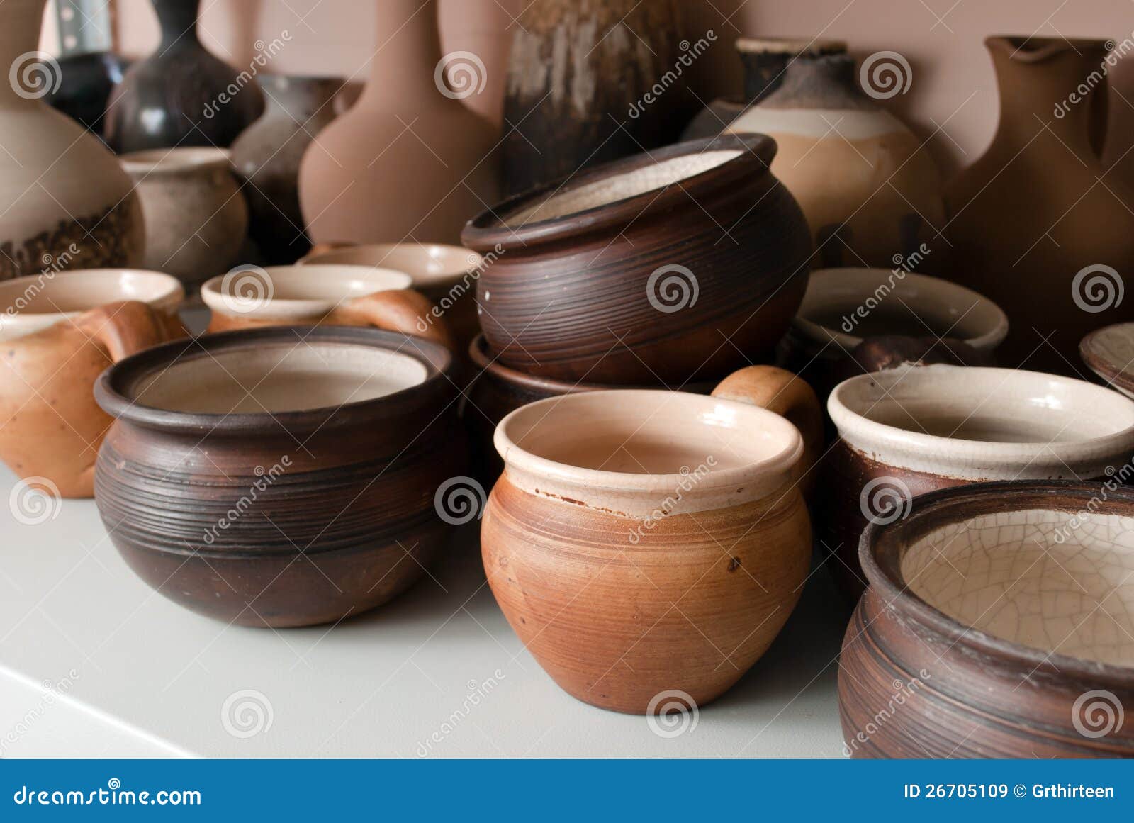 Clay pottery ceramics stock image. Image of clay, artist - 26705109