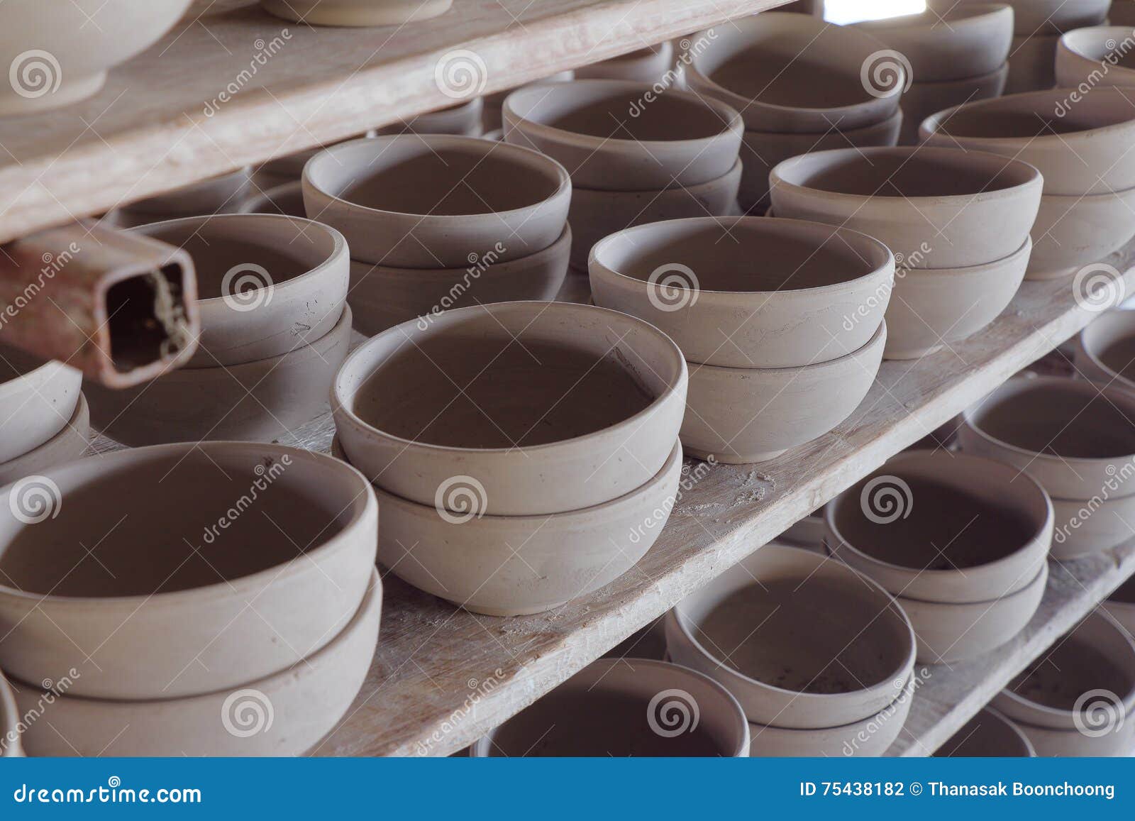 Clay Pottery Ceramics Drying Stock Photo - Image of handicraft ...