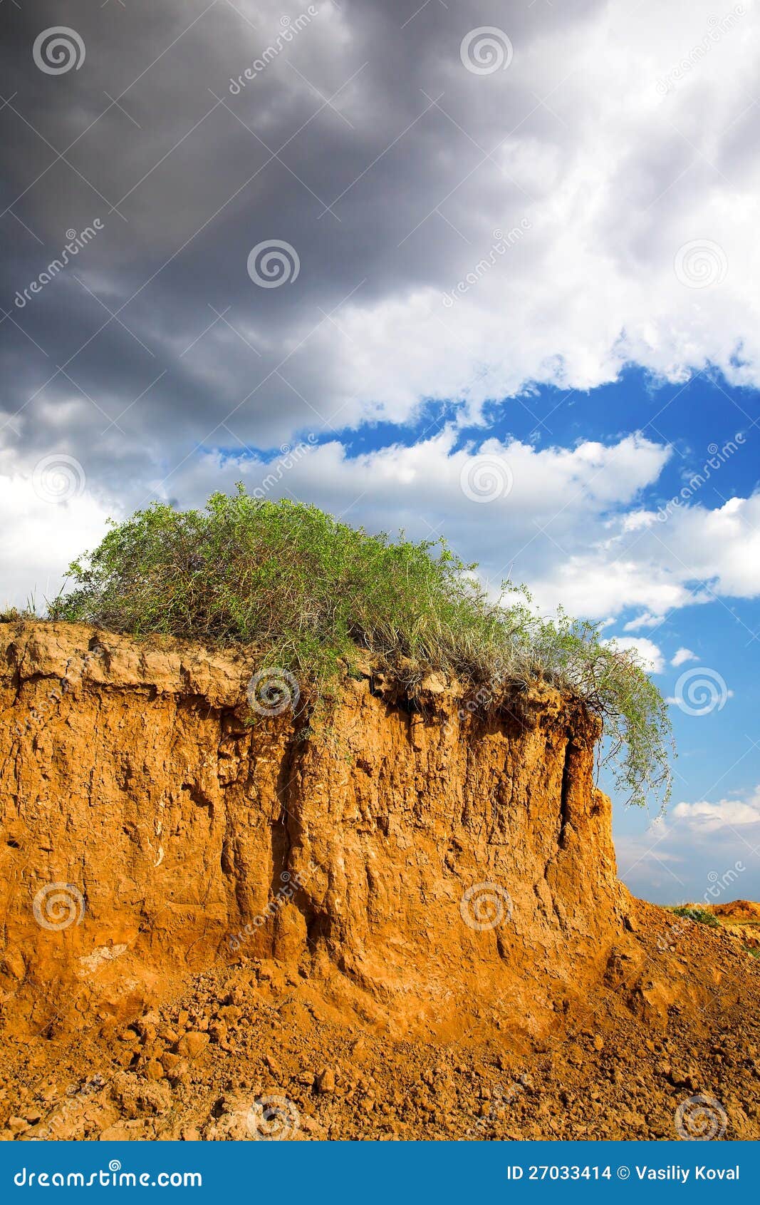 Clay precipice stock photo. Image of earth, ravine, gully - 27033414
