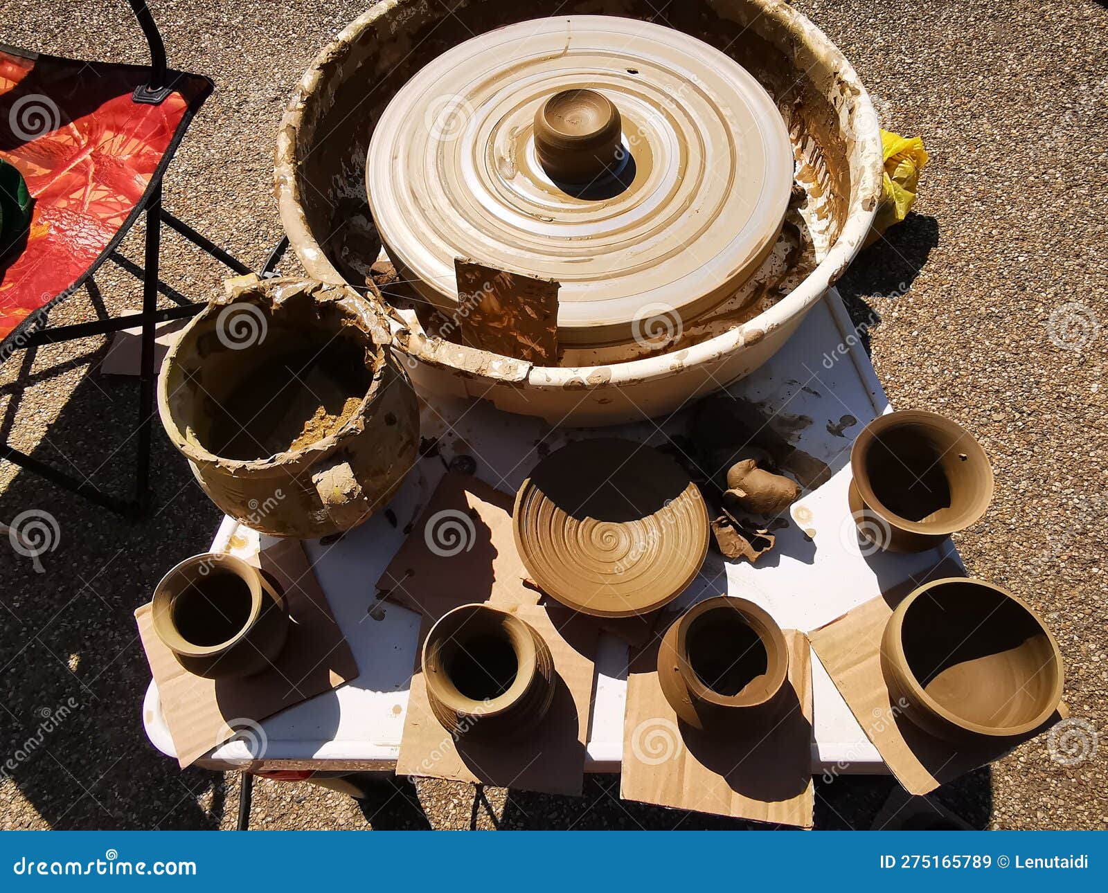 Clay Processing Craft - Handicraft Art Stock Image - Image of ...