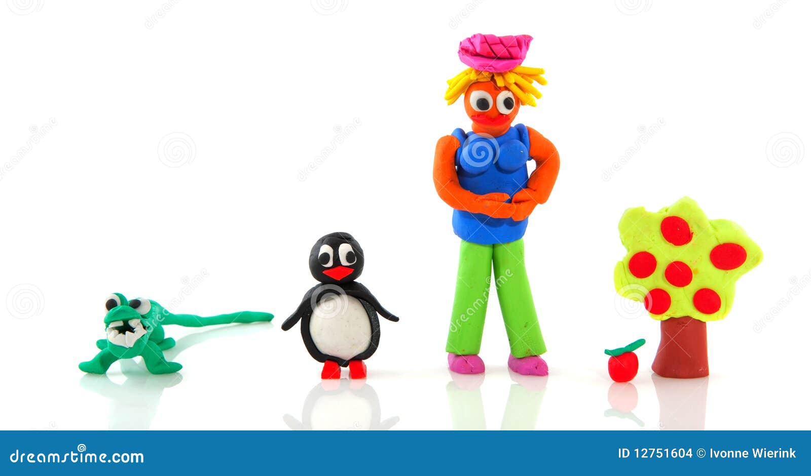Clay puppets stock photo. Image of school, blond, workmanship - 12751604