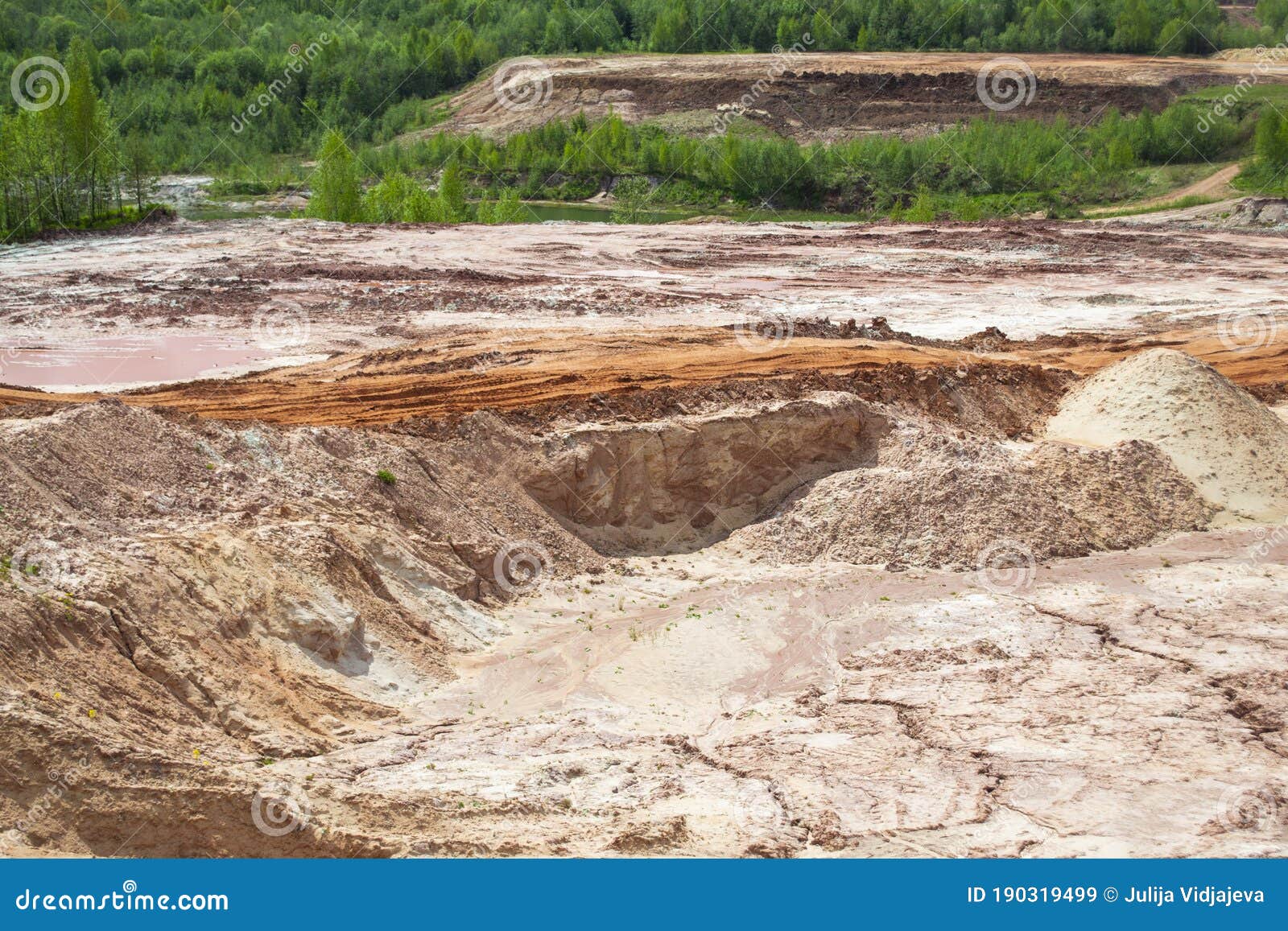 Clay Quarry. the Place of Extraction of Red Clay for the Production of ...