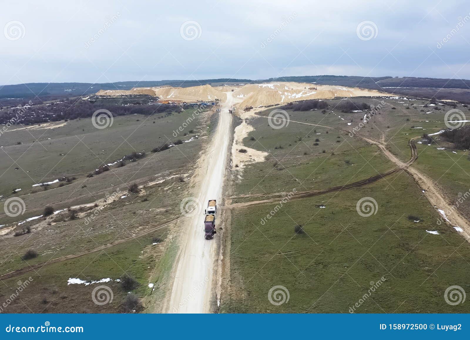 Clay Quarry, Top View. Clay Mining in Quarry Stock Photo - Image of ...