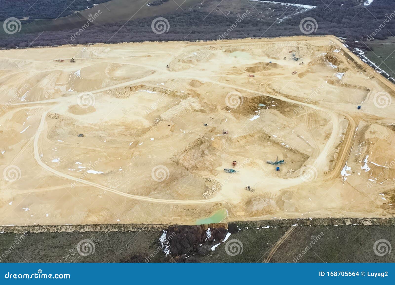 Clay Quarry, Top View. Clay Mining in Quarry Stock Photo - Image of ...