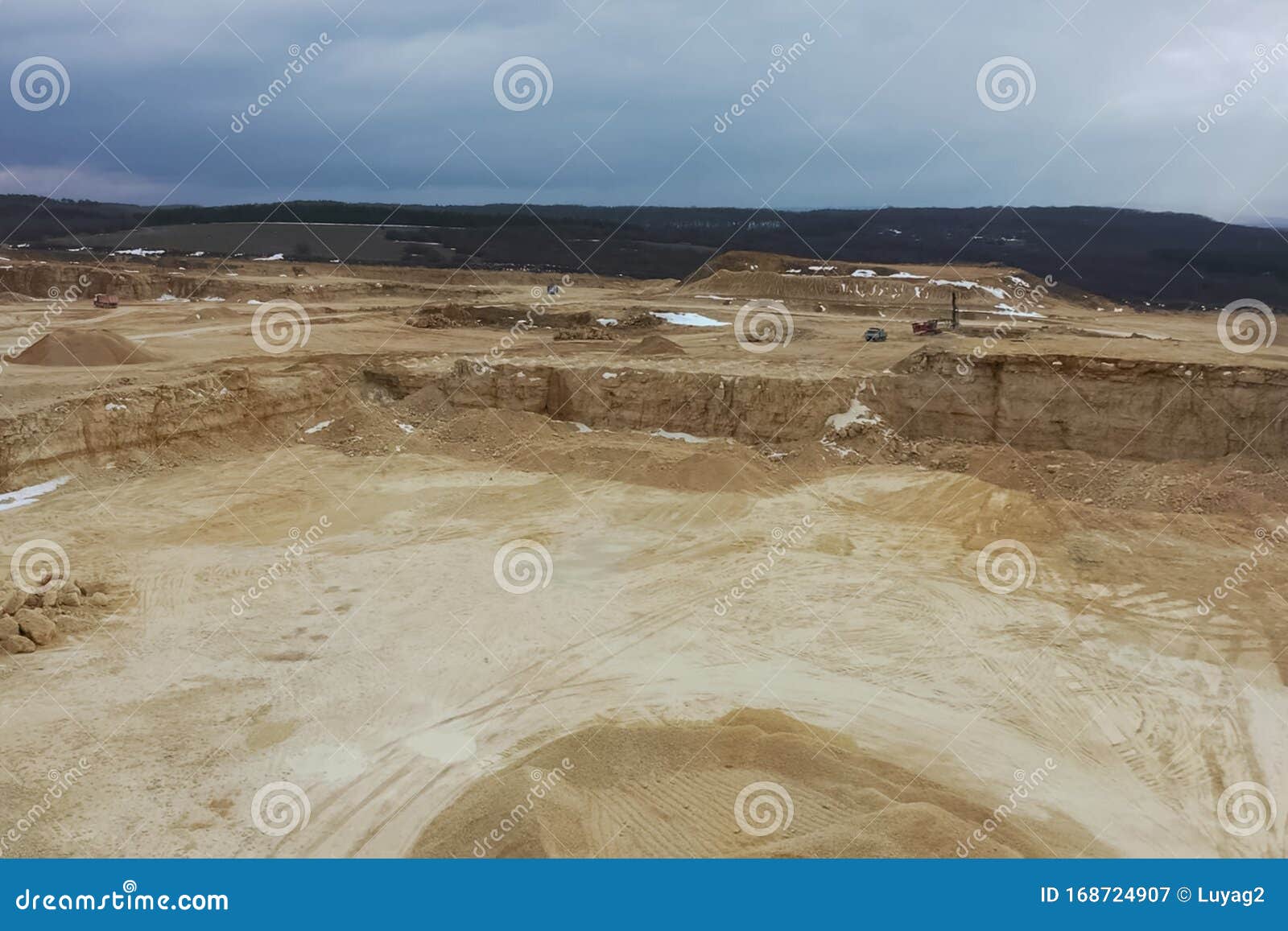 Clay Quarry, Top View. Clay Mining in Quarry Stock Image - Image of ...