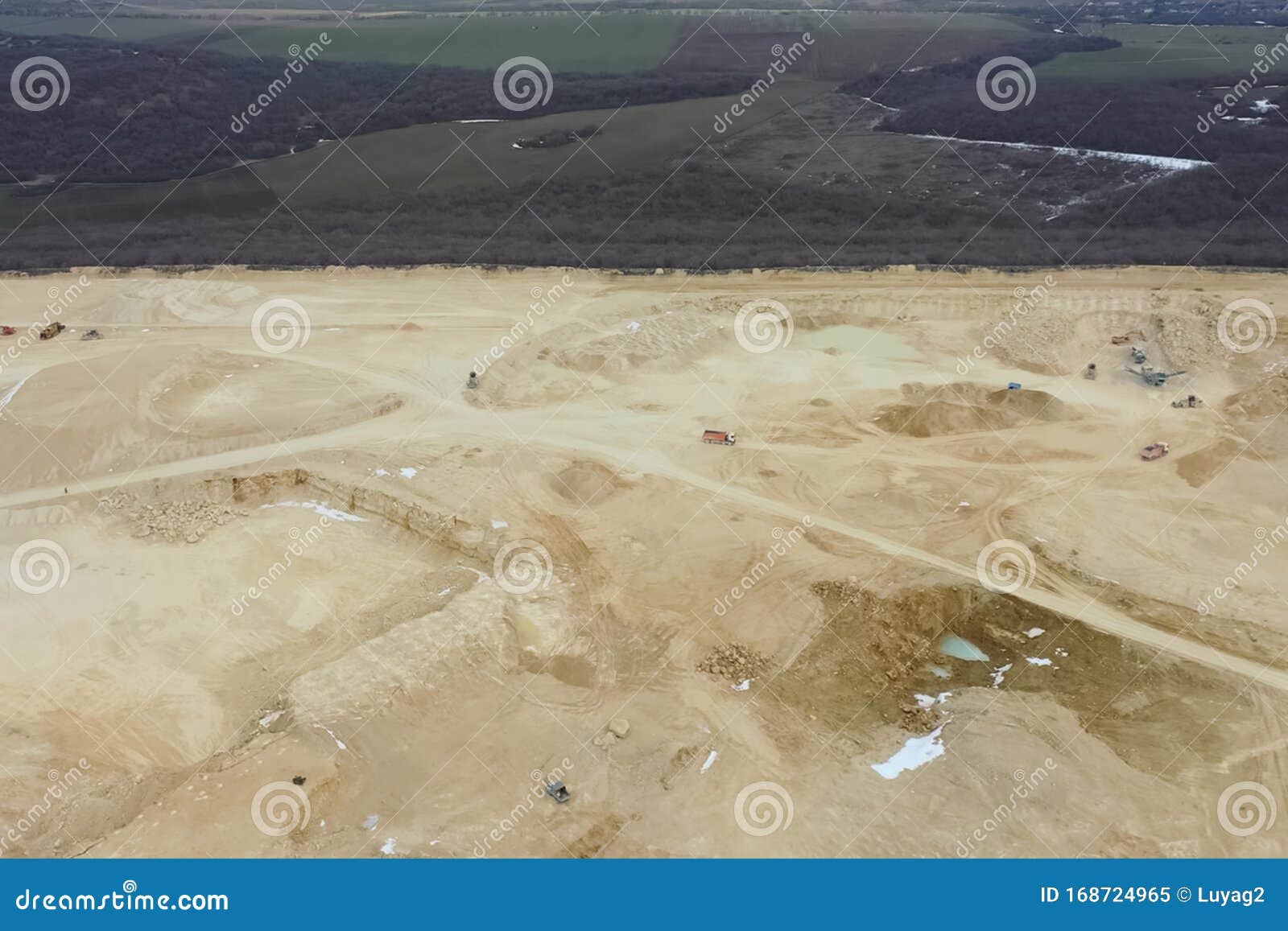 Clay Quarry, Top View. Clay Mining in Quarry Stock Image - Image of ...