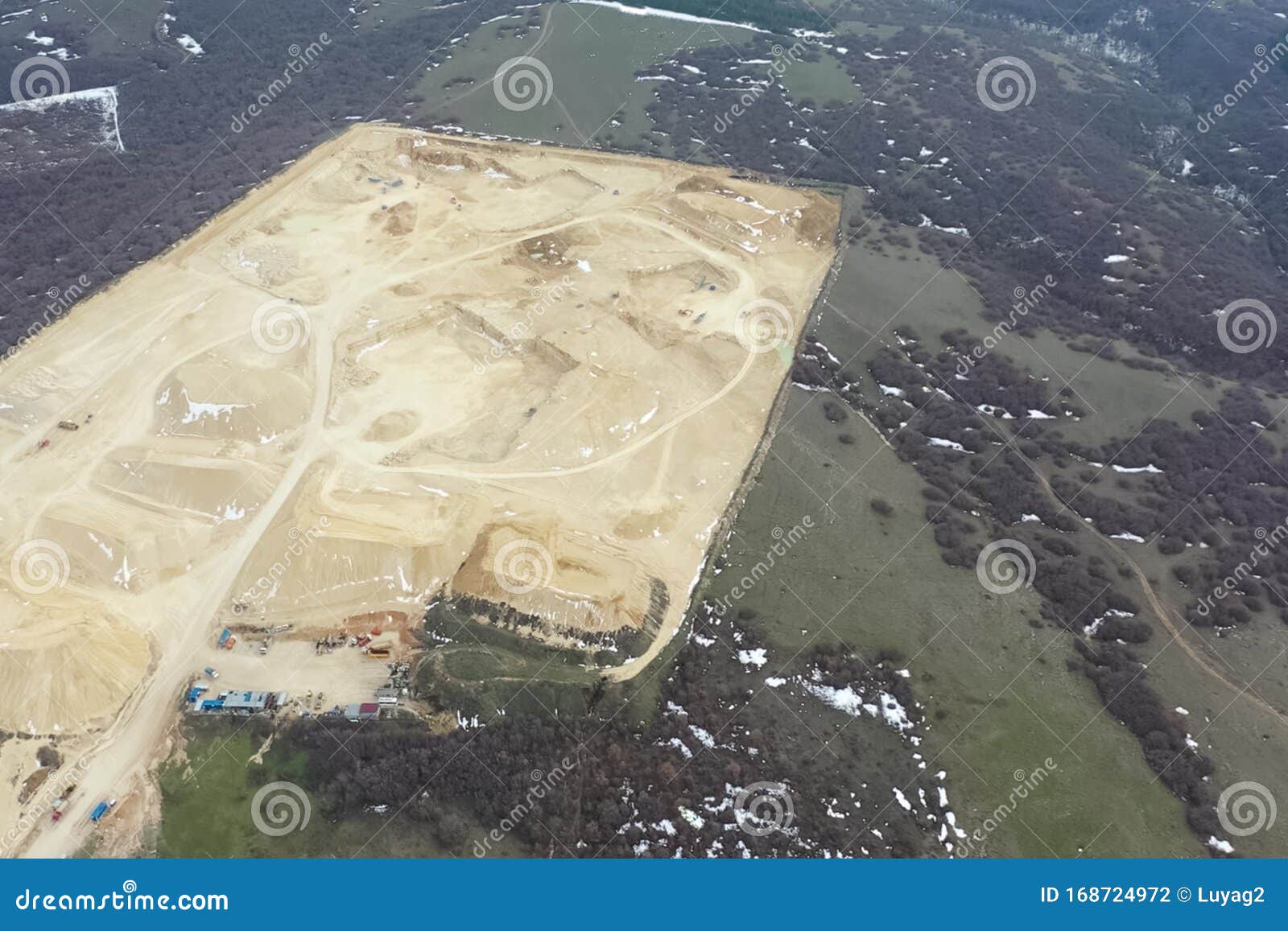 Clay Quarry, Top View. Clay Mining in Quarry Stock Photo - Image of ...