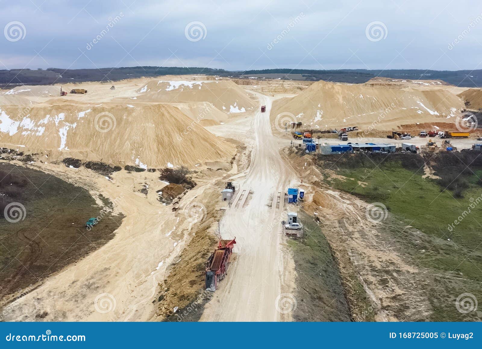 Clay Quarry, Top View. Clay Mining in Quarry Stock Image - Image of ...