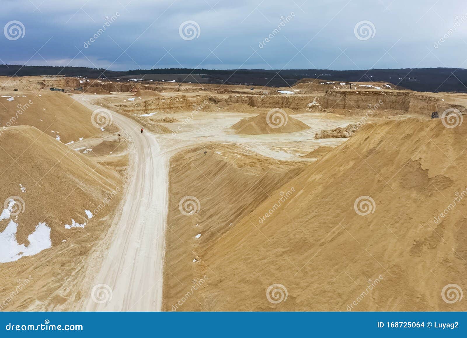 Clay Quarry, Top View. Clay Mining in Quarry Stock Photo - Image of ...