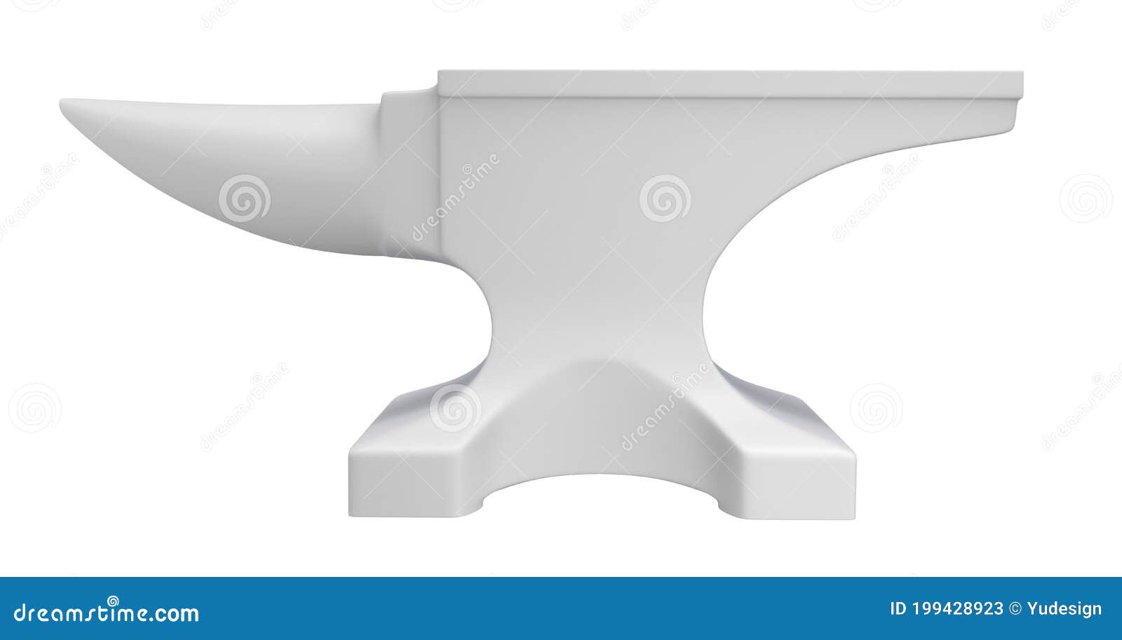 Clay render of iron anvil stock illustration. Illustration of minting ...