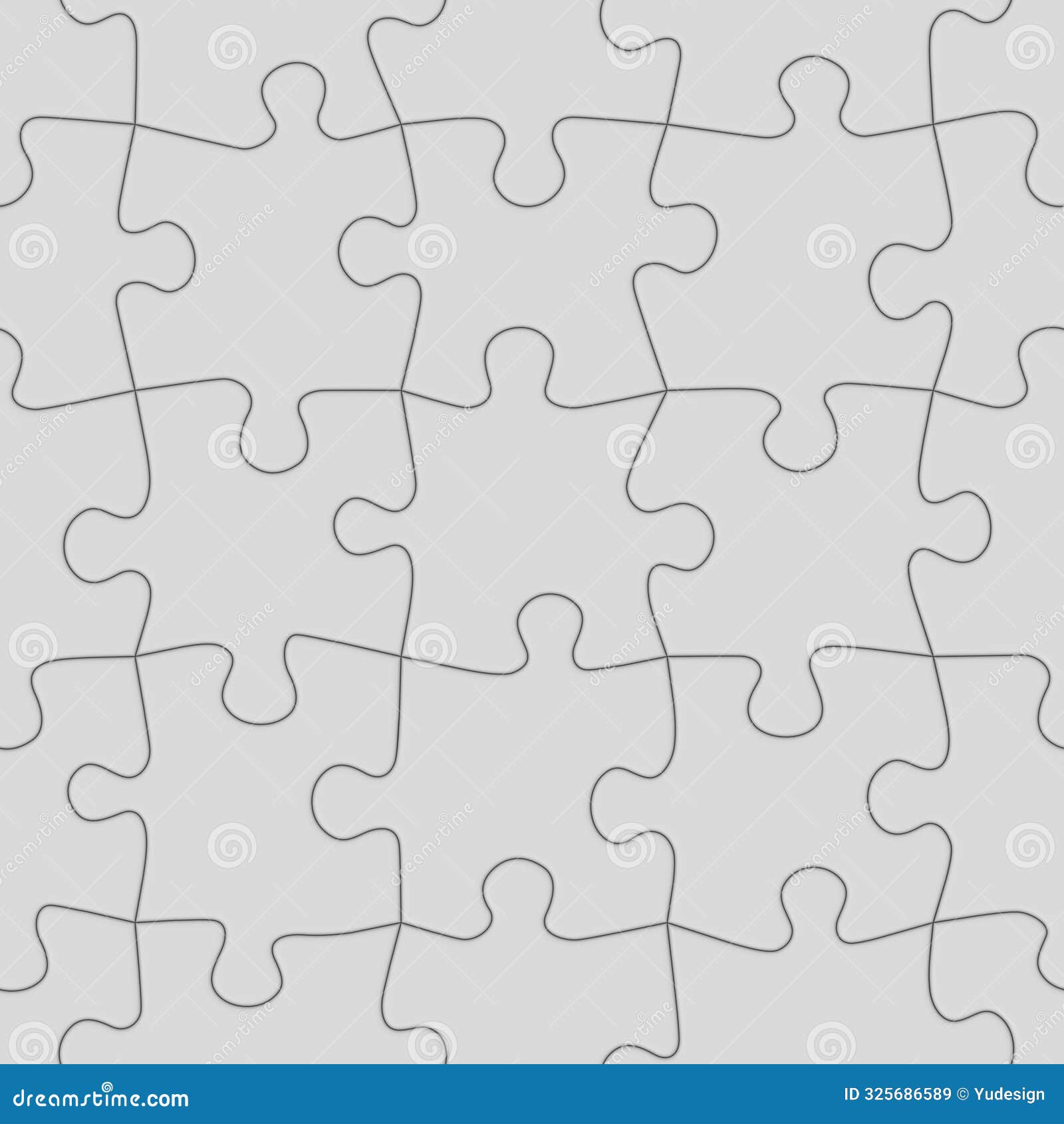 Clay Render of Seamless Repeatable Jigsaw Puzzle Pattern Stock ...