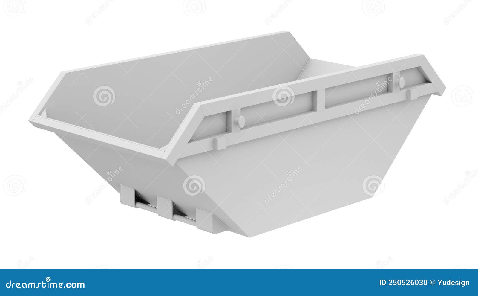 Clay Render of Waste Skip Container Stock Illustration - Illustration ...