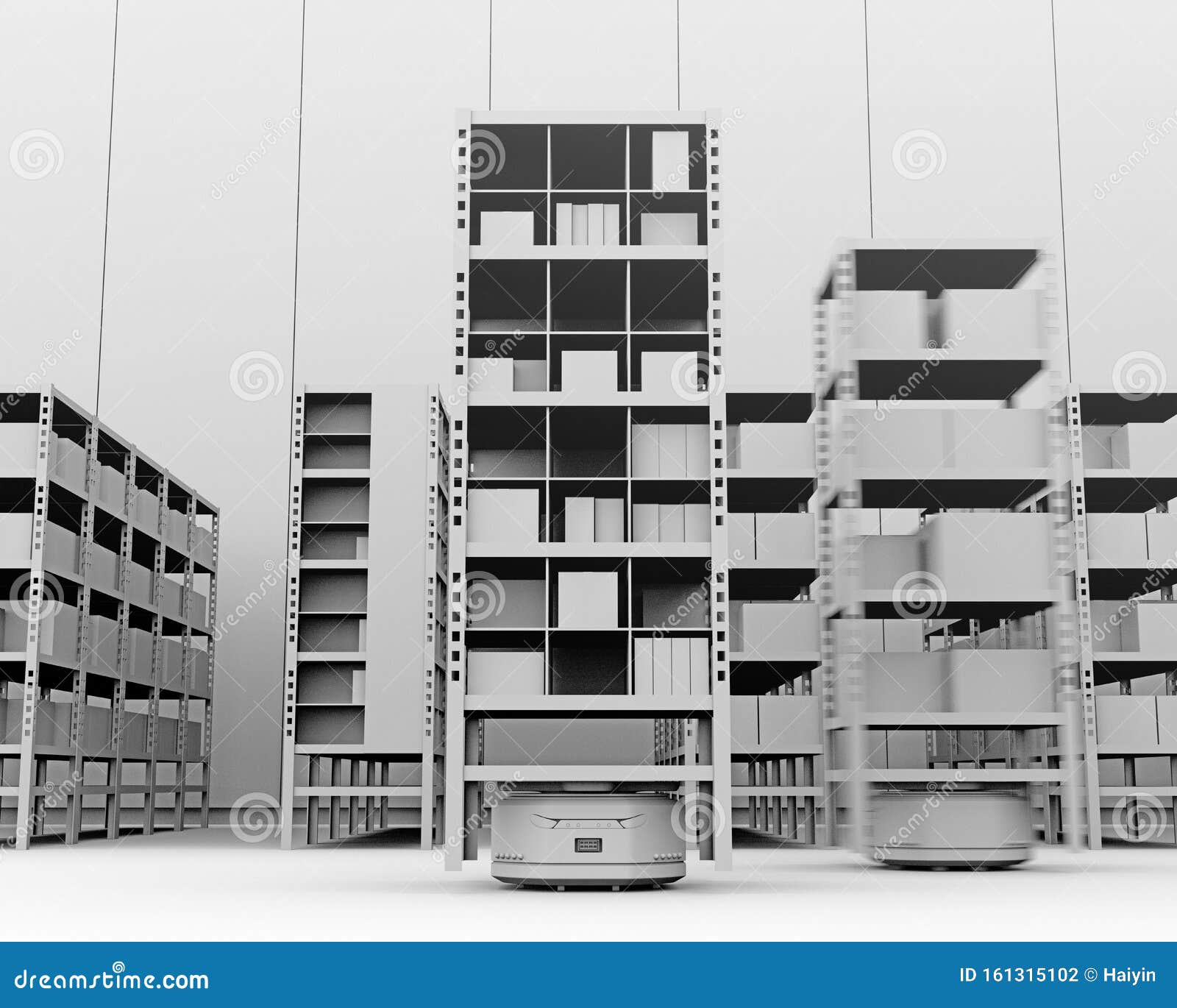 AMR Autonomous Mobile Robot Isolated On White Background Stock ...