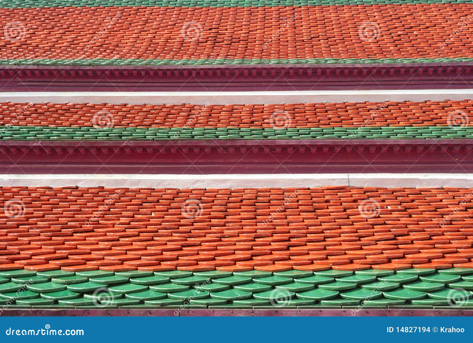 Clay Roof Tiles Thai Pattern Stock Photo - Image of decoration, style ...
