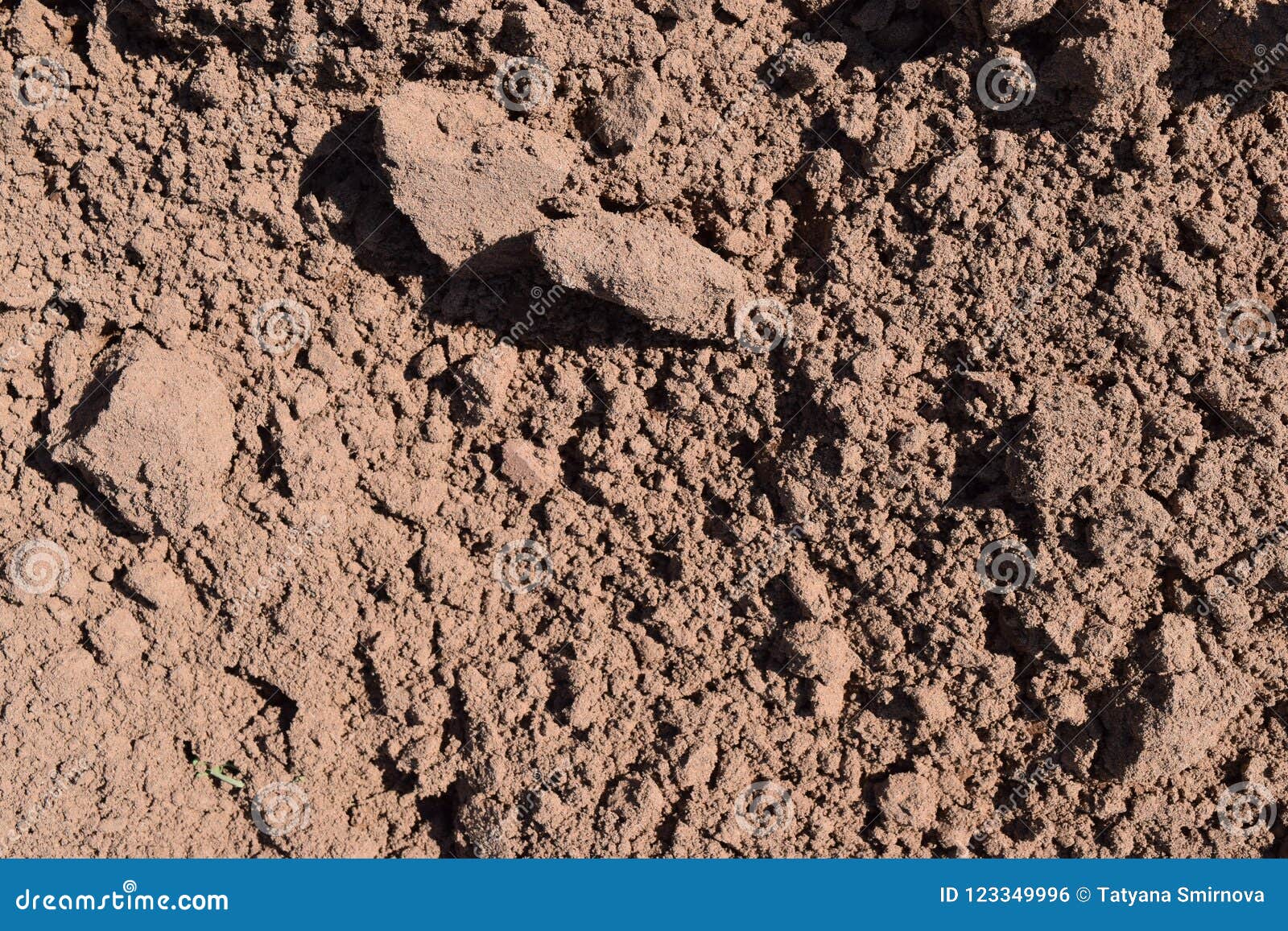 Clay with sand stock photo. Image of plowed, clods, loose - 123349996