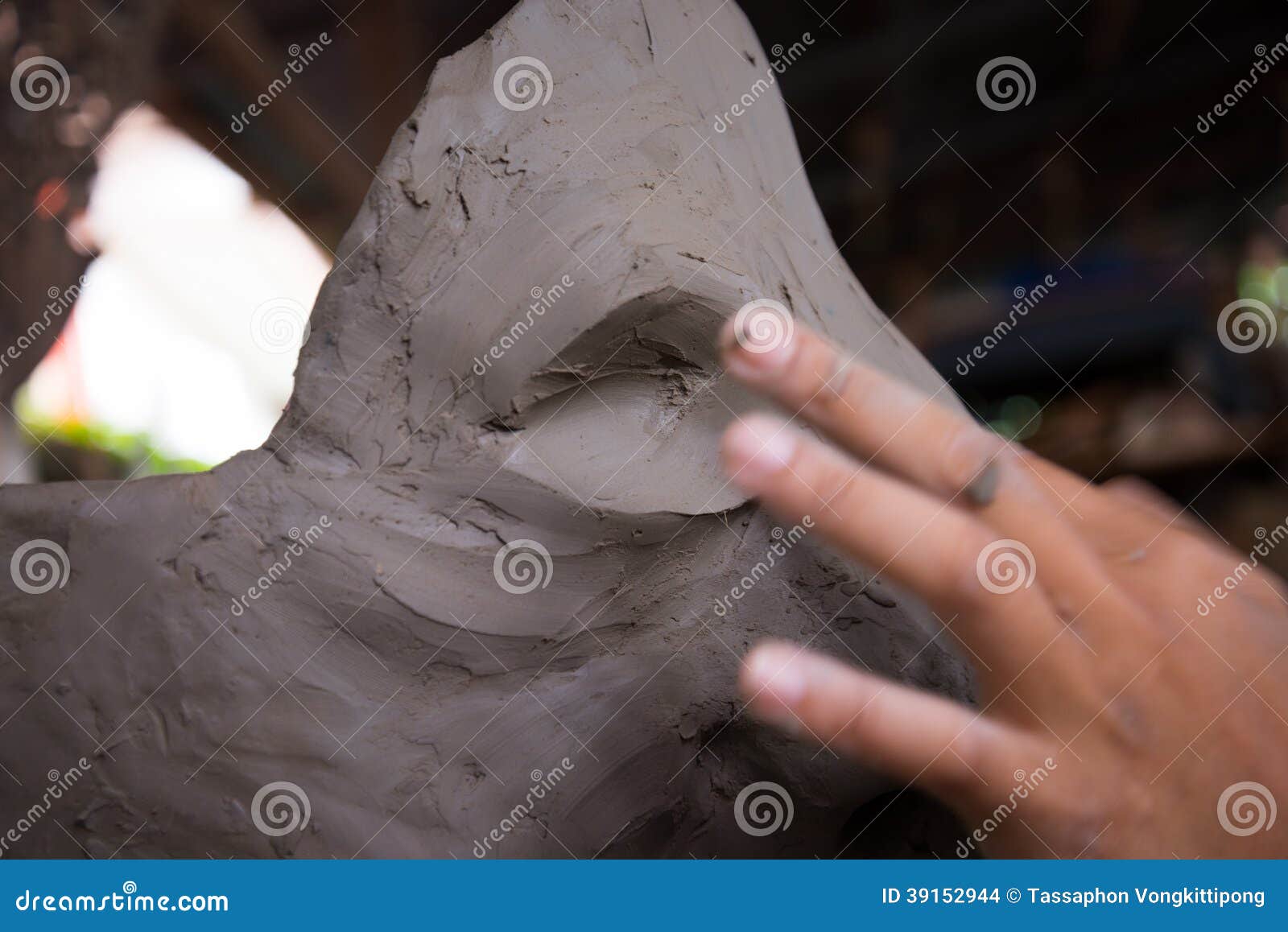 Clay sculpting head stock photo. Image of making, head - 39152944