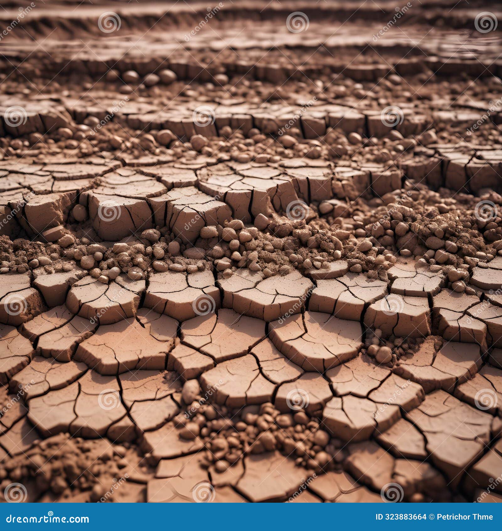 Clay Soil Patterns: Natural Background Stock Illustration ...