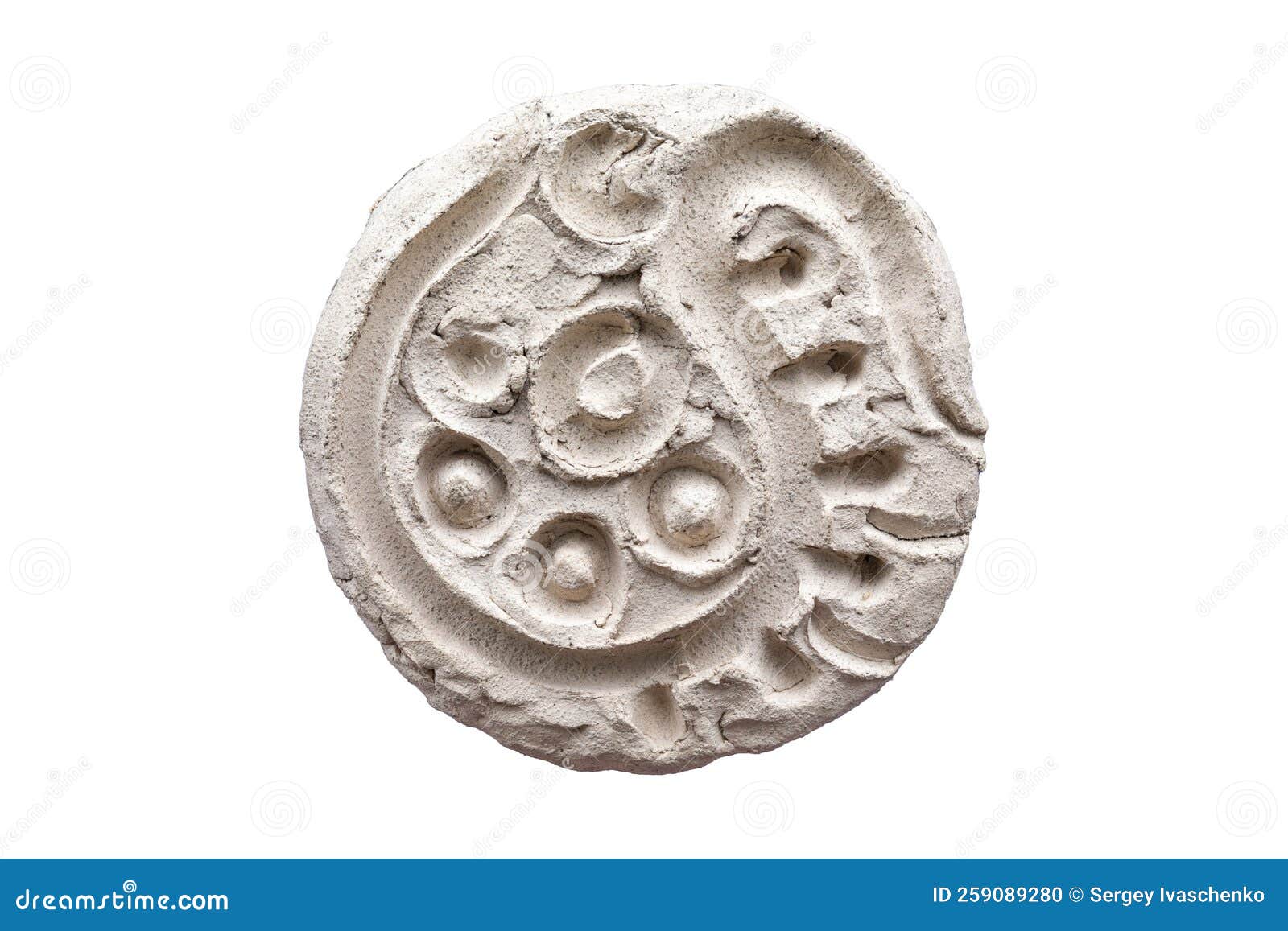 Clay Stucco with a Pattern. Stock Photo - Image of design, metal: 259089280