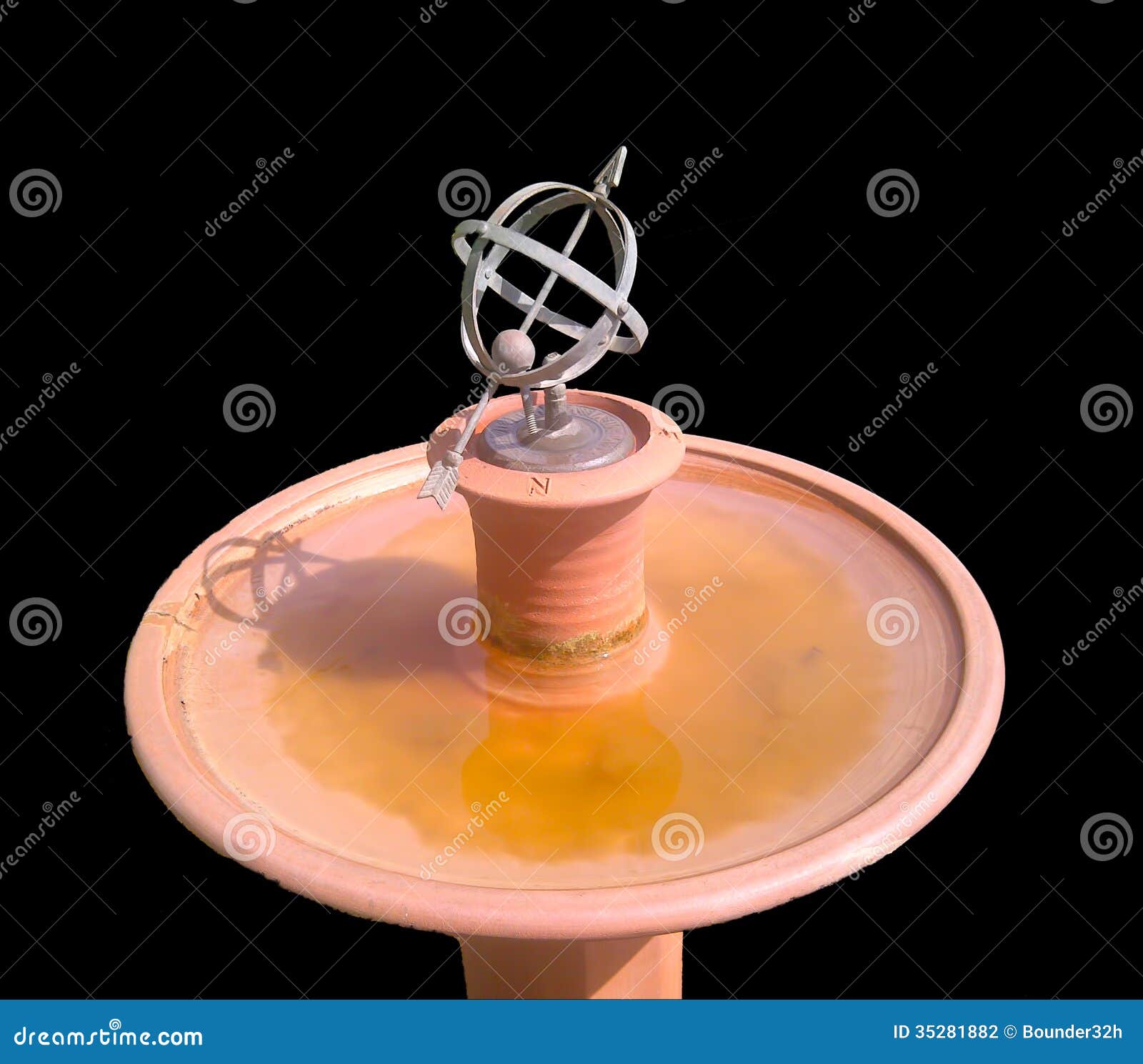 Clay Sun Dial stock photo. Image of efficient, homemade - 35281882