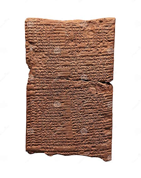 Clay Tablet with Cuneiform Writing Stock Photo - Image of antique ...