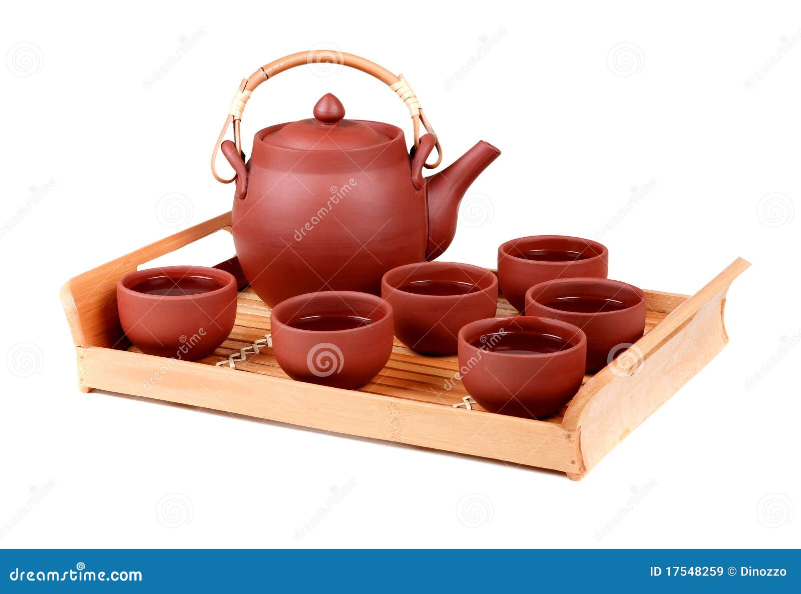 Clay tea set stock image. Image of heat, flavor, herbal - 17548259