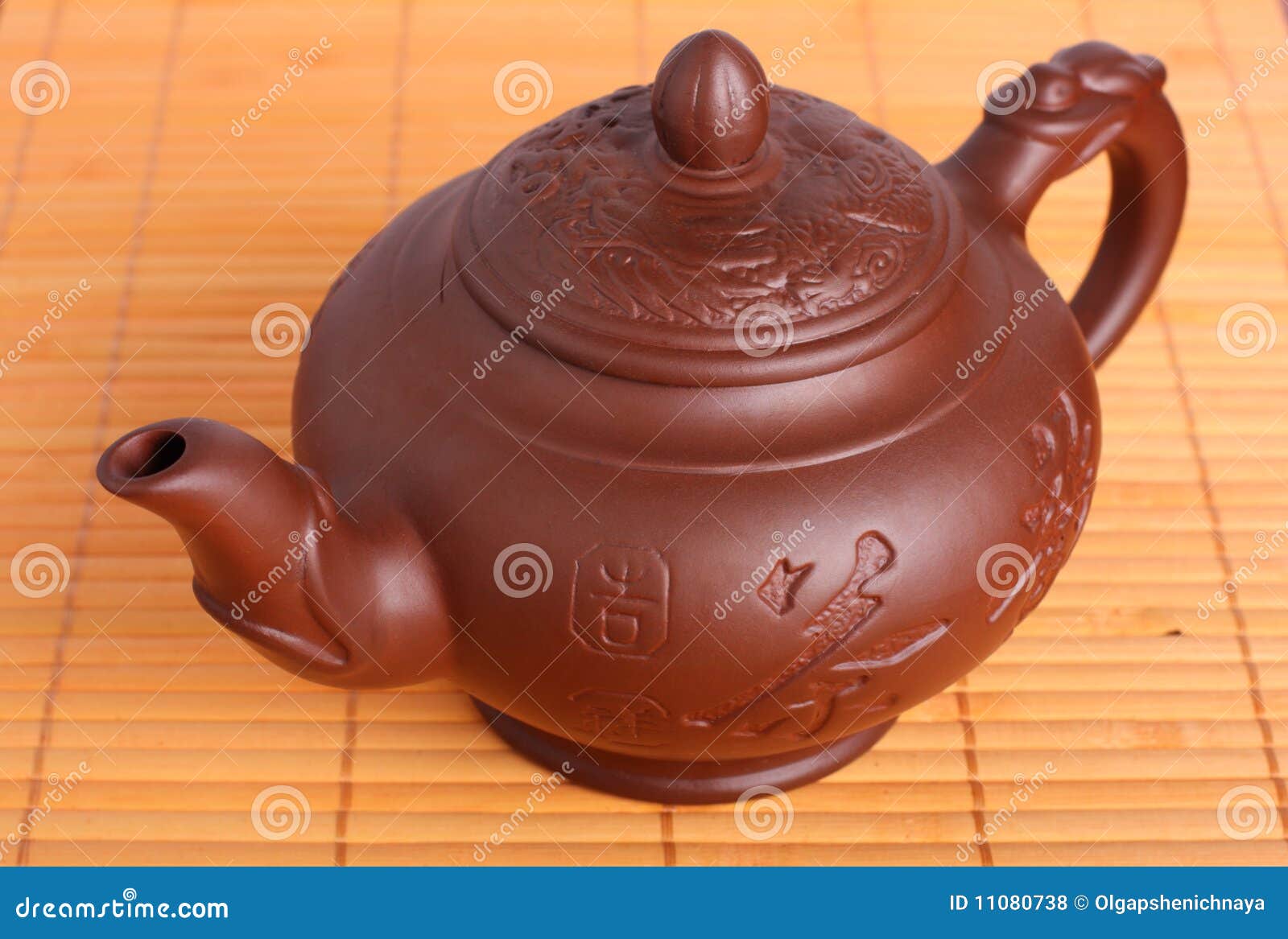Clay teapot stock photo. Image of teapot, characters - 11080738
