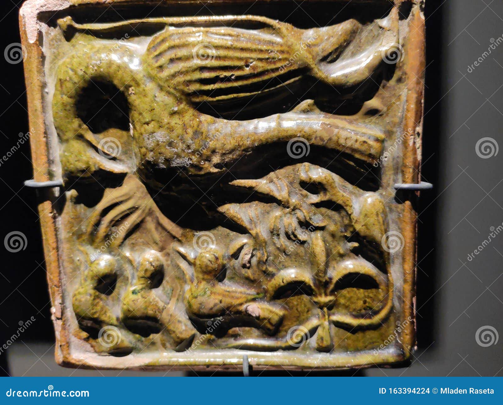 Clay Tile Mythological Creature Representation Phoenix Stock Photo ...