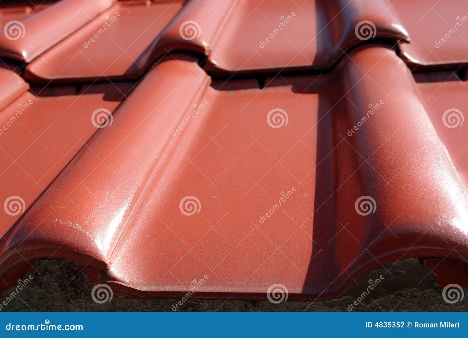 Red Clay Tile Roof On Old Farm House Background Royalty-Free Stock ...