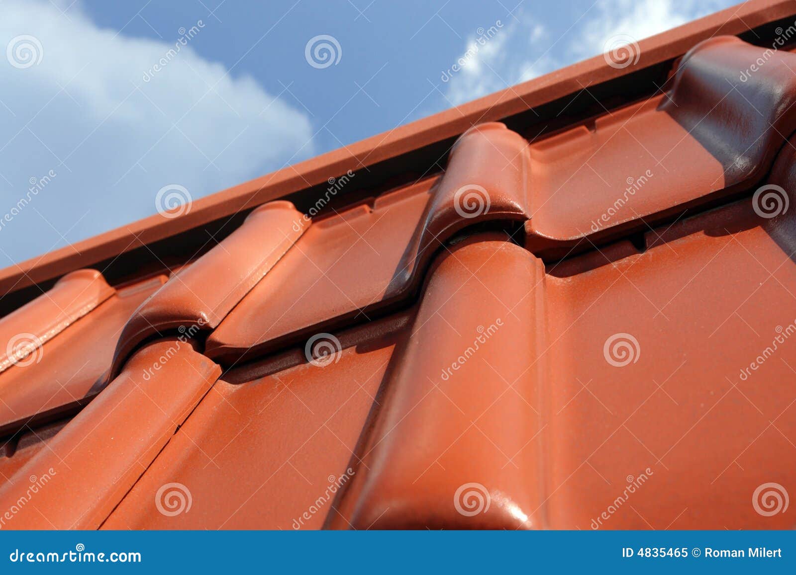 Red Clay Tile Roof On Old Farm House Background Royalty-Free Stock ...