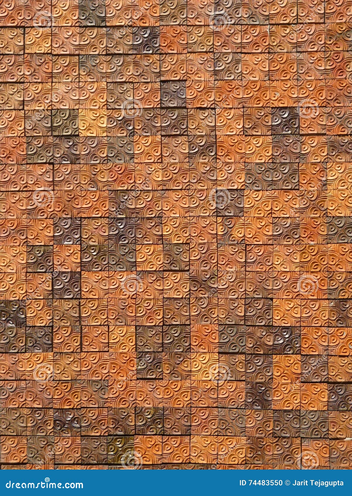 Clay tile wall pattern stock photo. Image of classic - 74483550