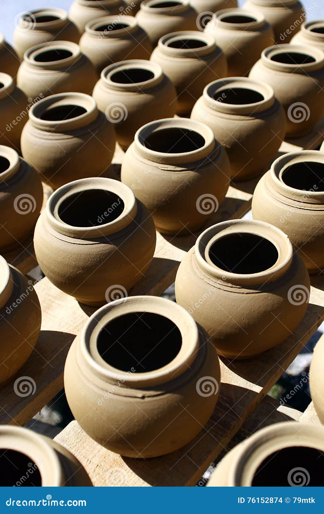 Clay vazes stock photo. Image of ceramic, potter, bowl - 76152874