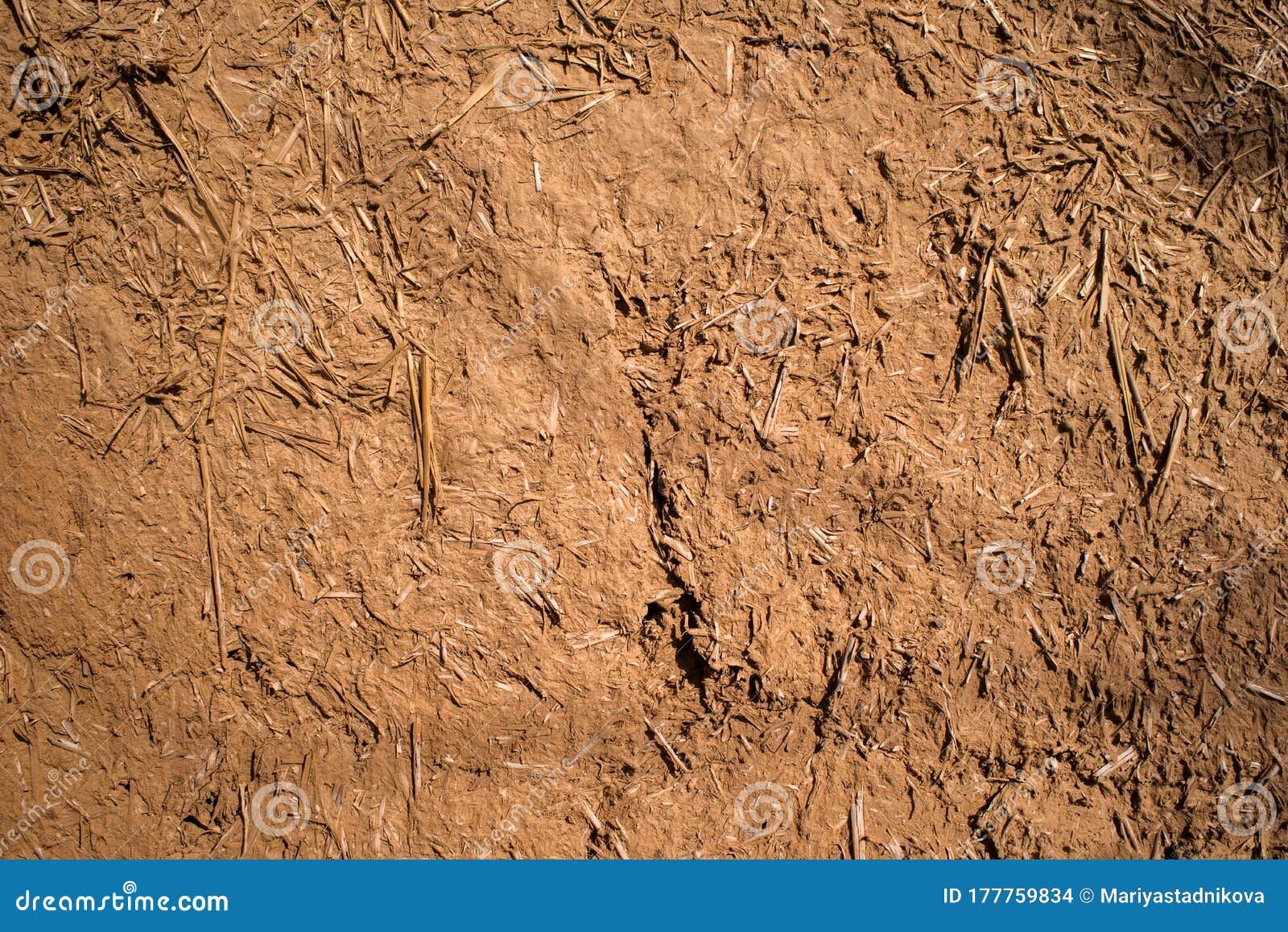 Clay Wall Texture and Straw Plan Stock Photo - Image of clay ...