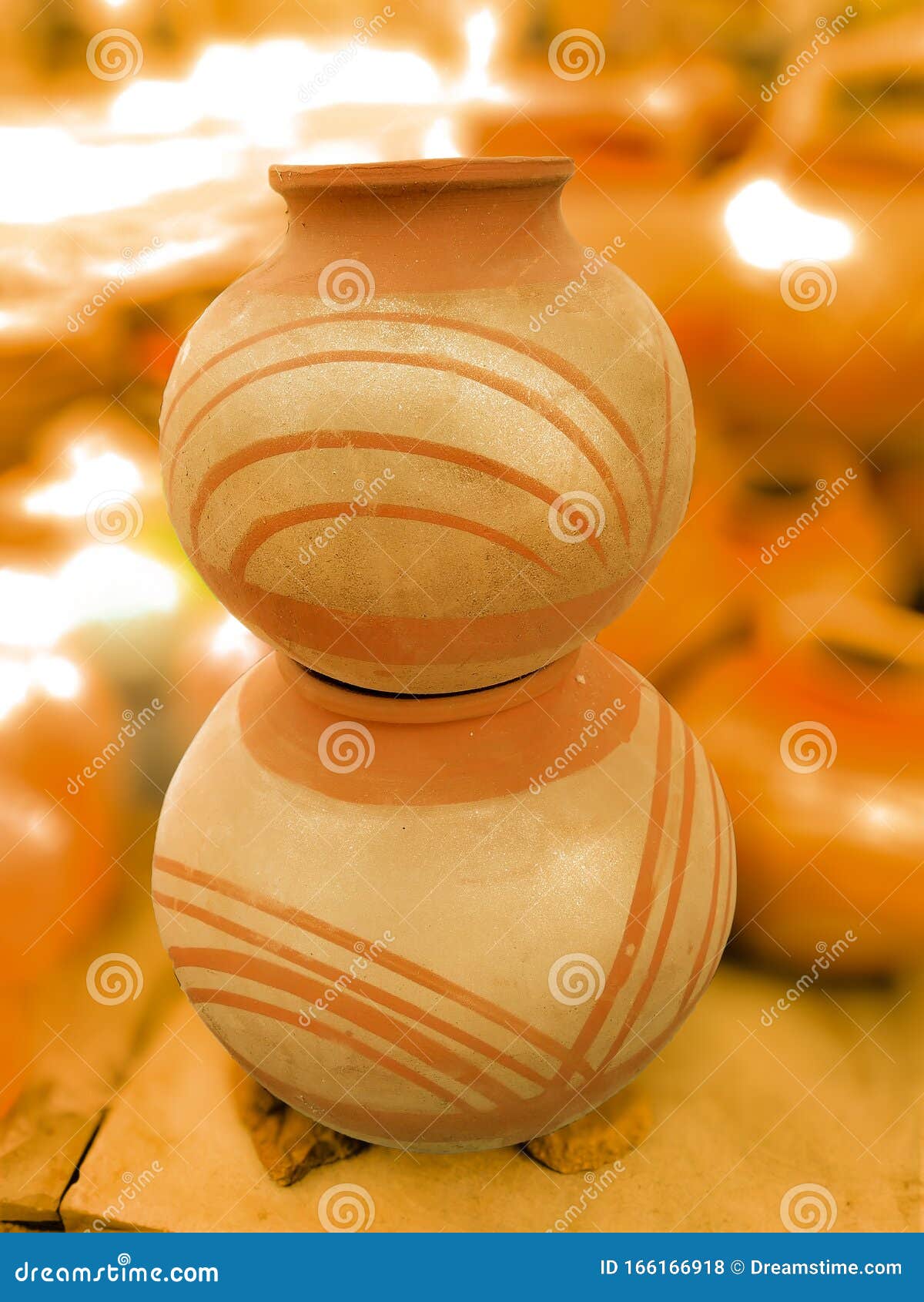 Clay Water Pot for Cold Water Stock Photo - Image of beach, pipechilam ...