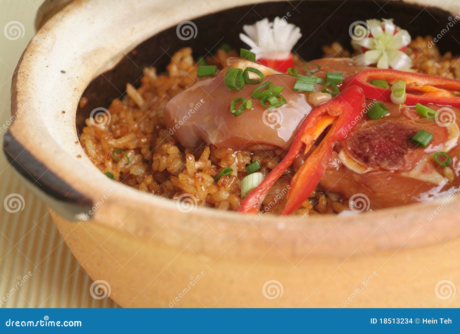 Claypot rice stock photo. Image of fried, chicken, oriental - 18513234