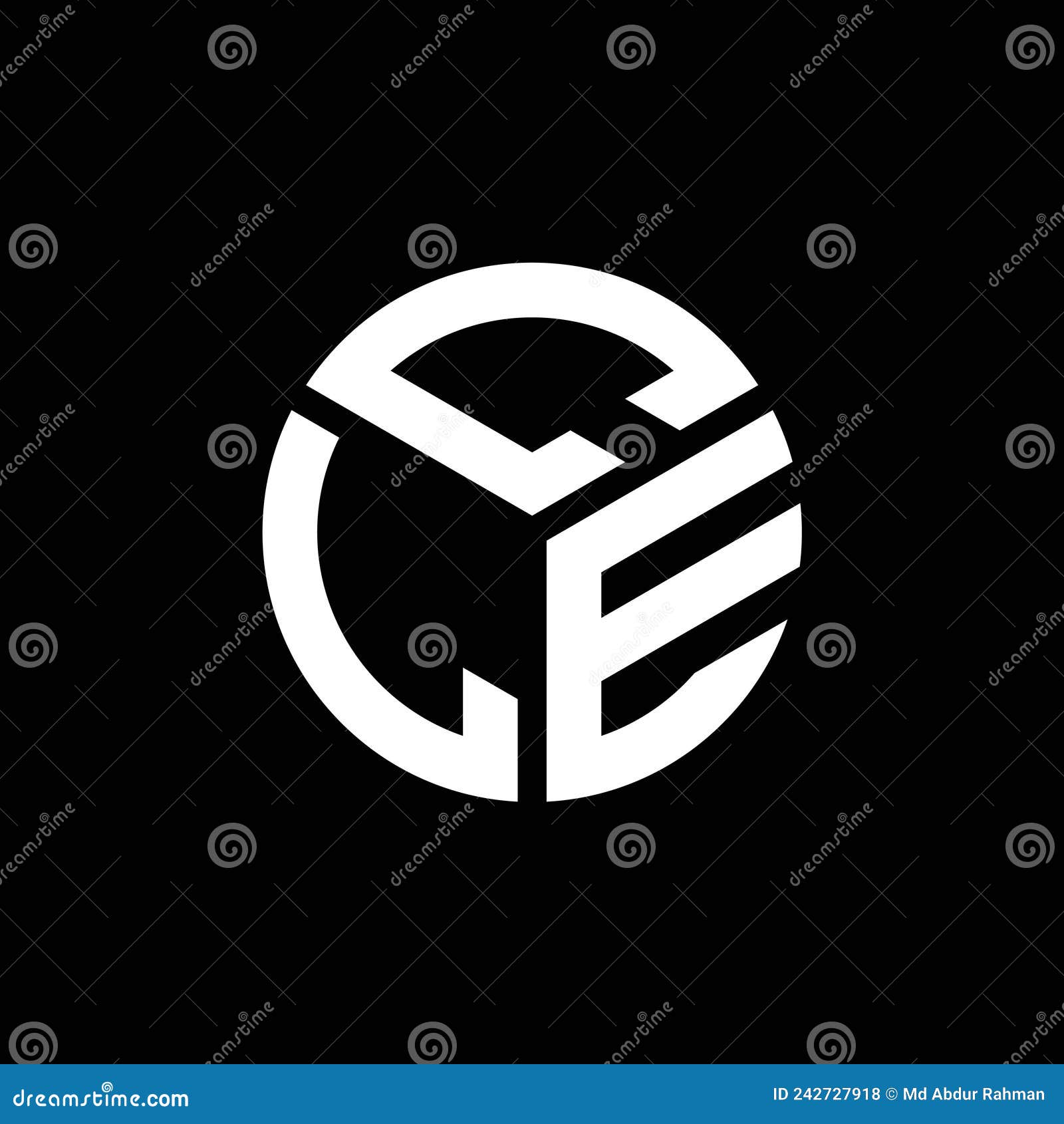 CLE Letter Logo Design on Black Background. CLE Creative Initials ...