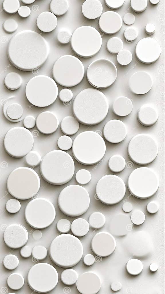 Clean Abstract White Circle Dots Pattern Texture Wall Stock Photo ...