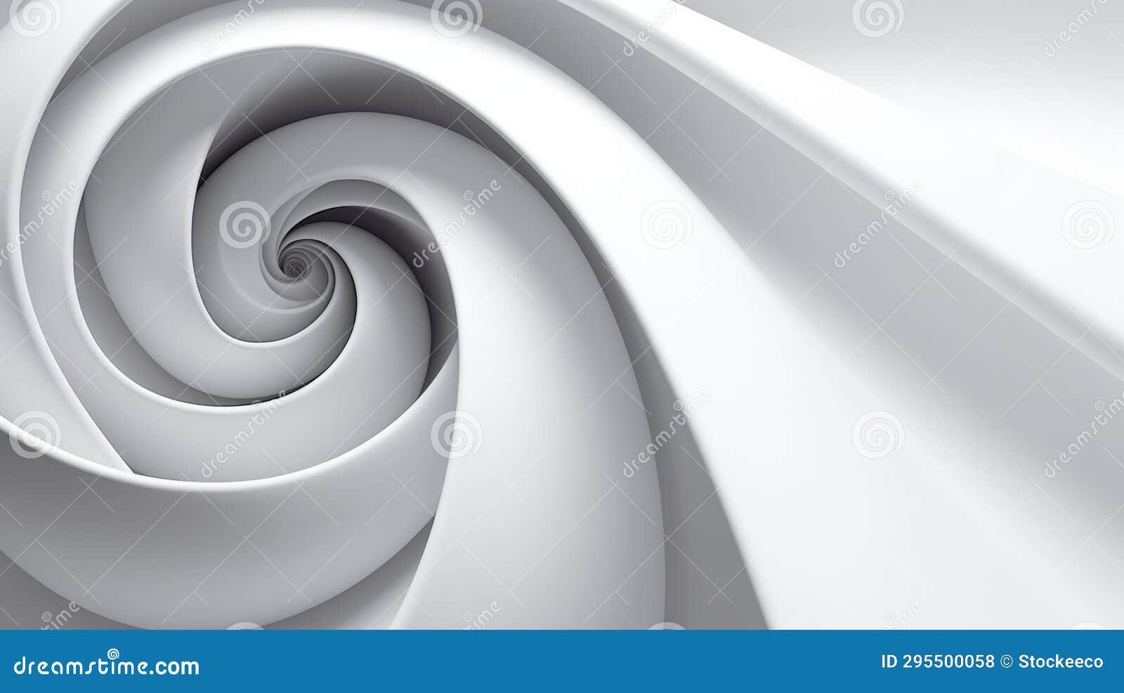 Clean and Aesthetic Swirl Design in White Paper - Octane Render Stock ...