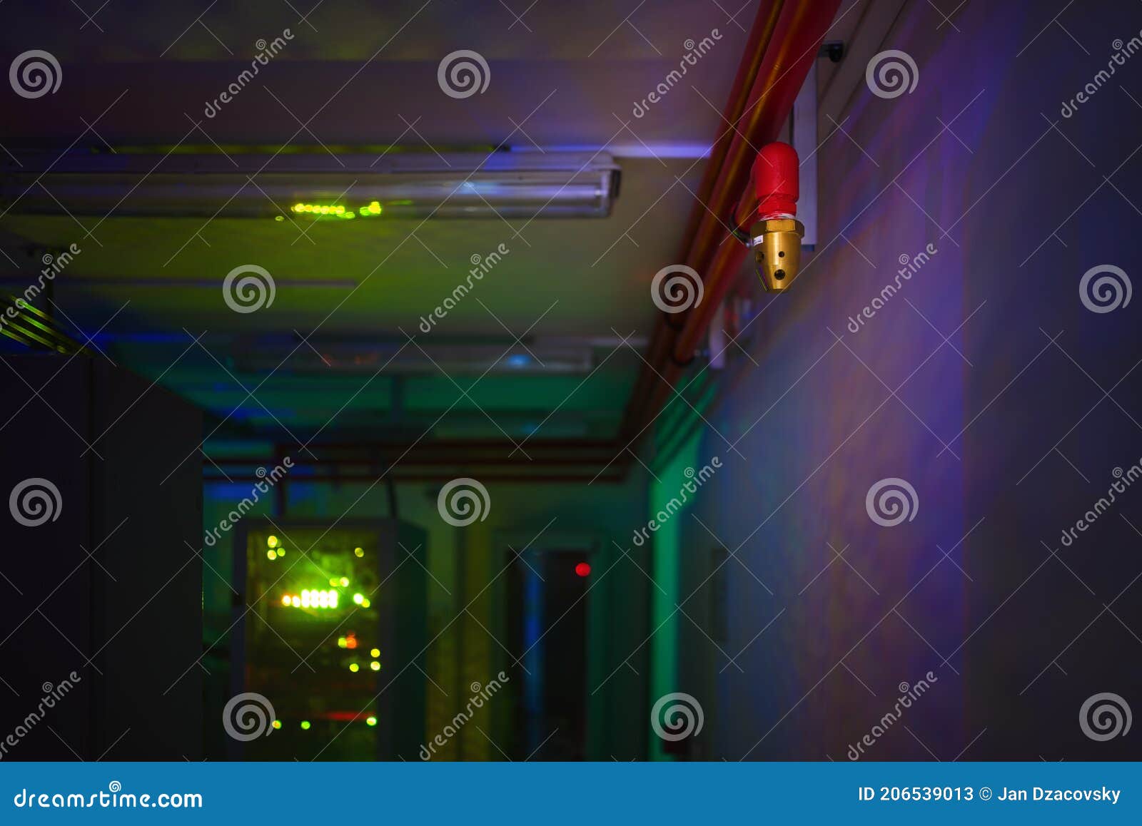 Clean Agent Fire Suppression System. Stock Image - Image of firefighter ...