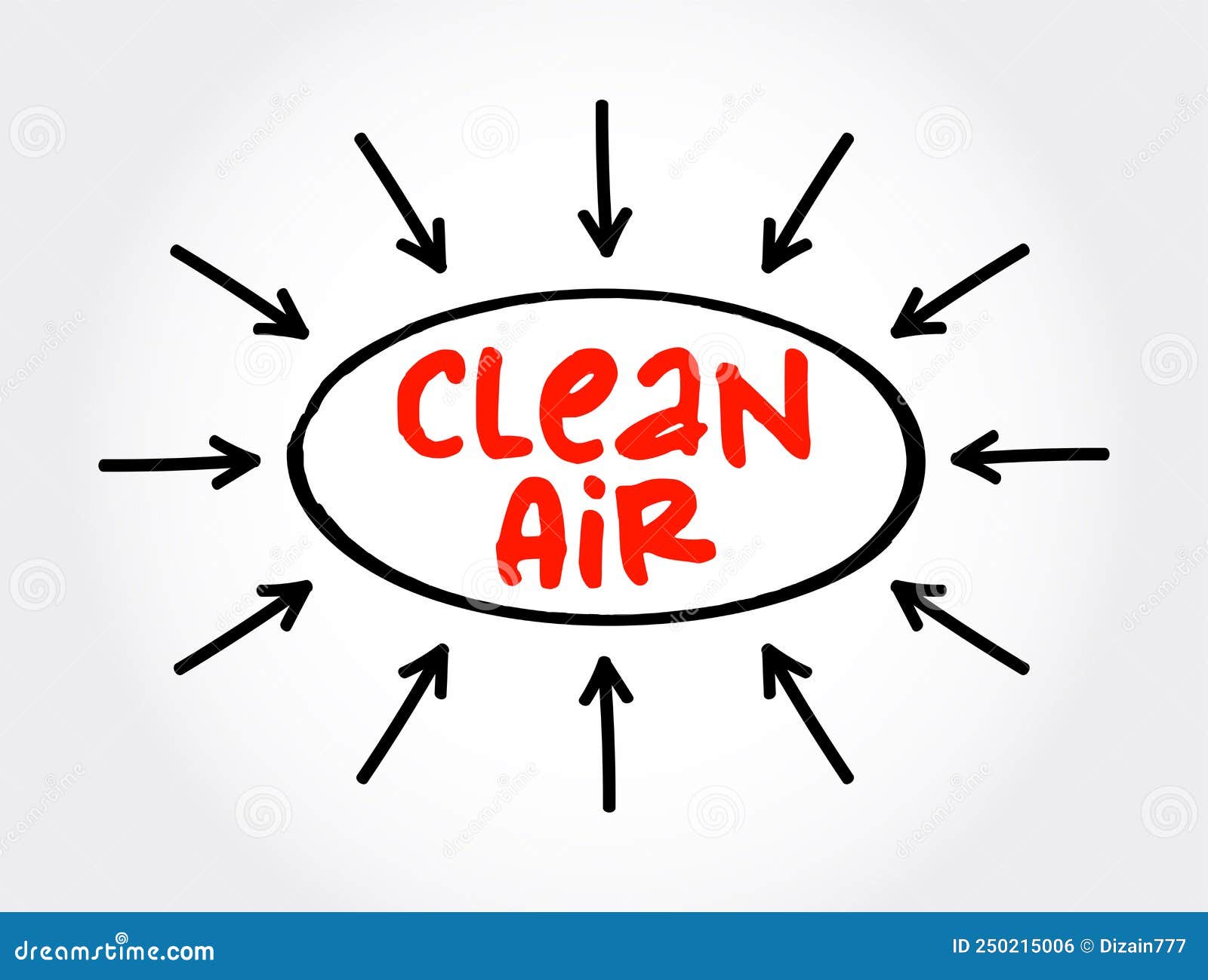 Clean Air Text with Arrows, Concept for Presentations and Reports Stock ...