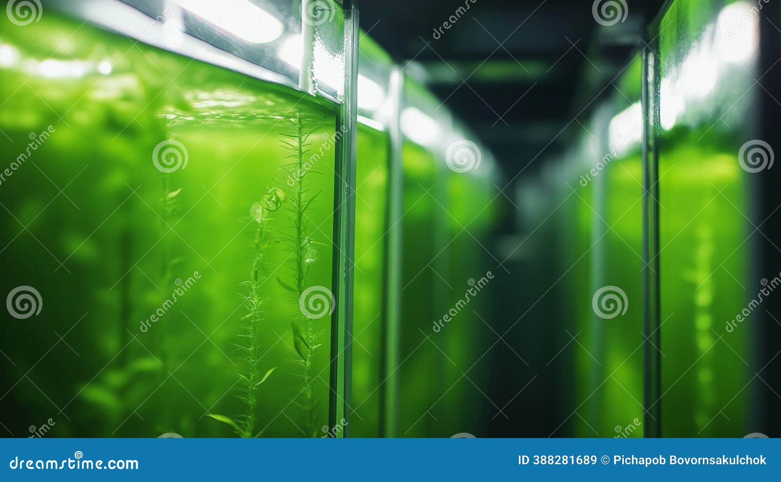 Algae Biofuel Production In Sustainable Aquaculture Stock Image ...