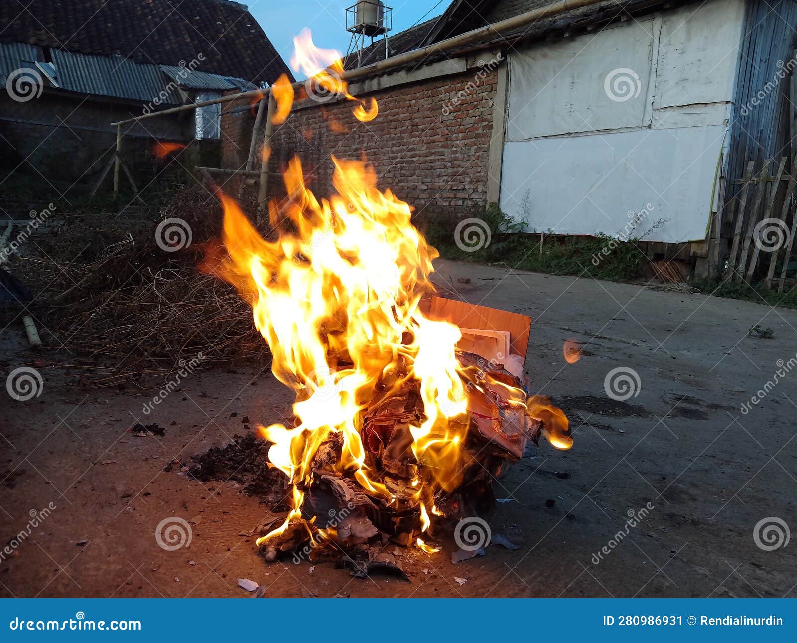 Garbage Burning Ash And Weeds Royalty-Free Stock Photo | CartoonDealer ...