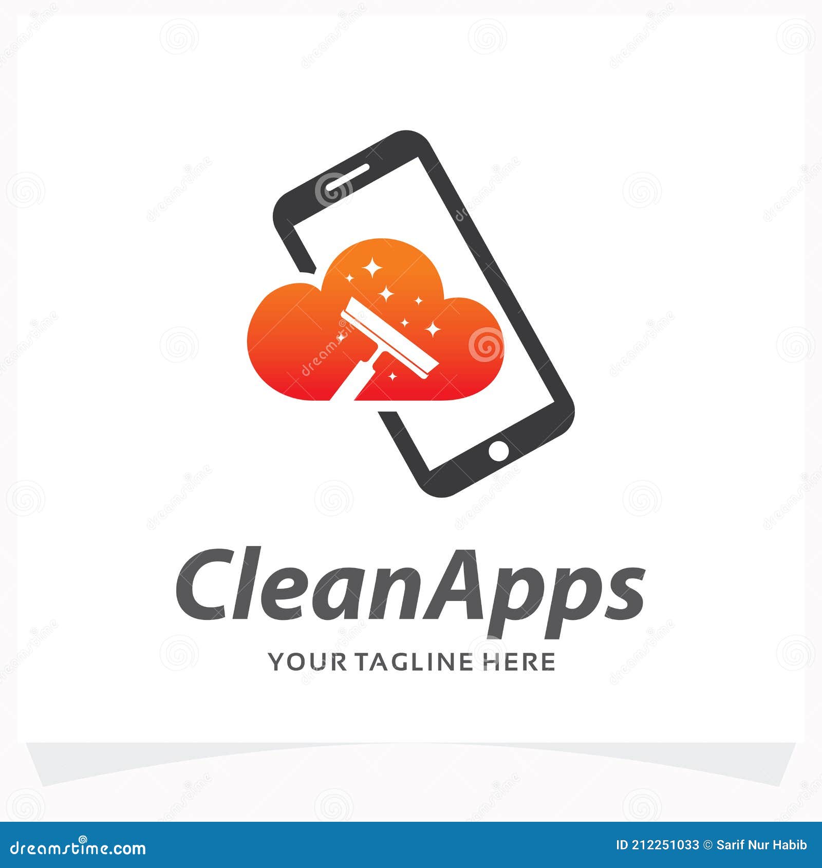 Clean Application Logo Design Template Stock Vector - Illustration of ...