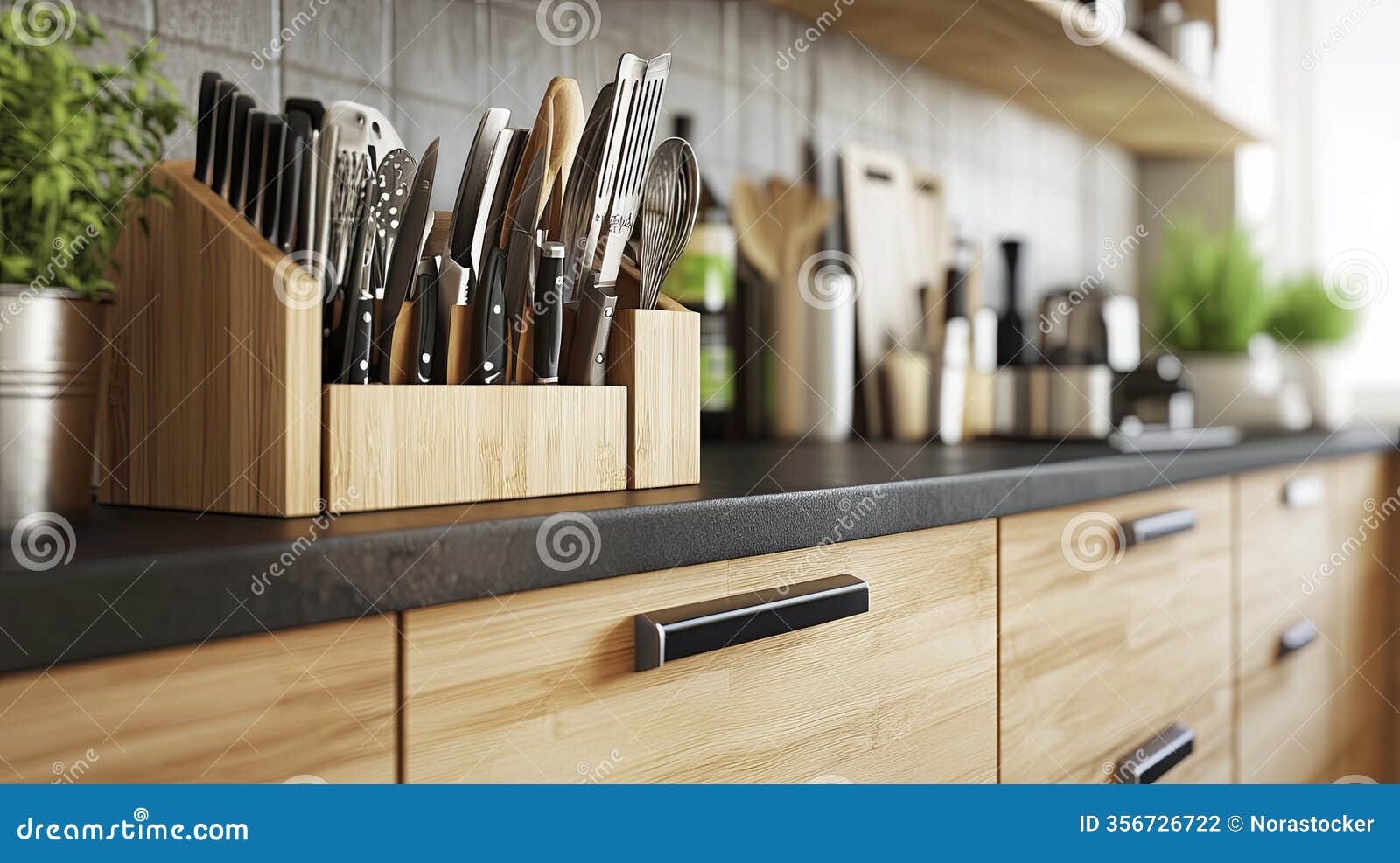 A Clean Arrangement of Modular Kitchen Storage Units Styled with Sleek ...