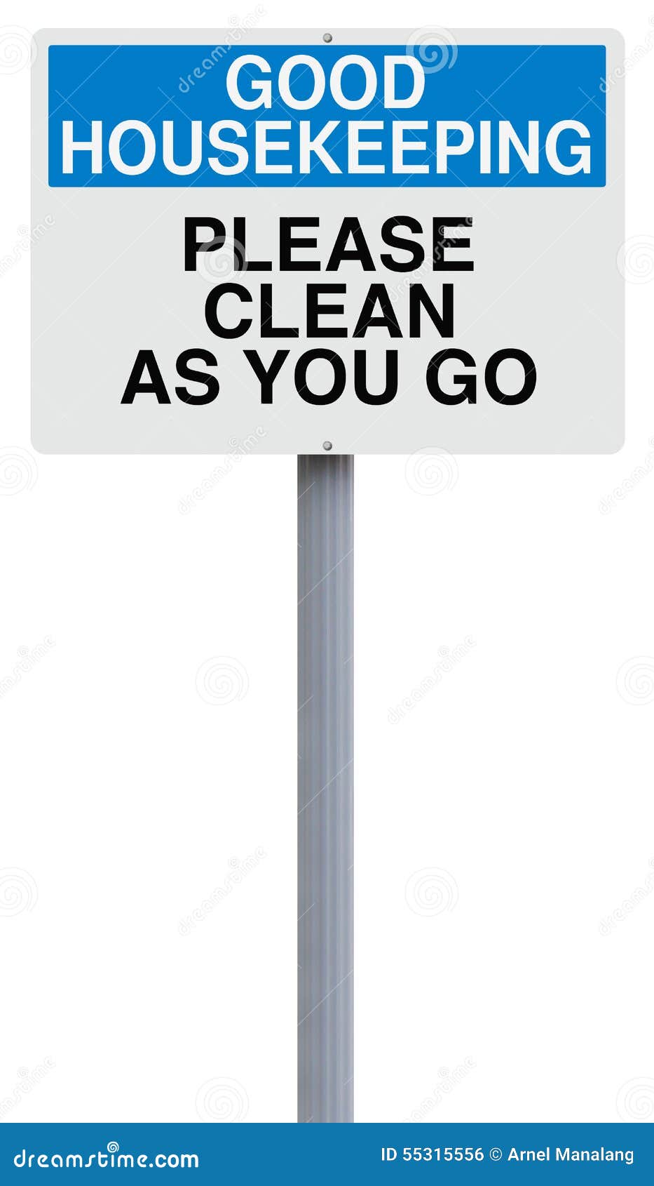 Clean As You Go stock photo. Image of good, warning, safety - 55315556