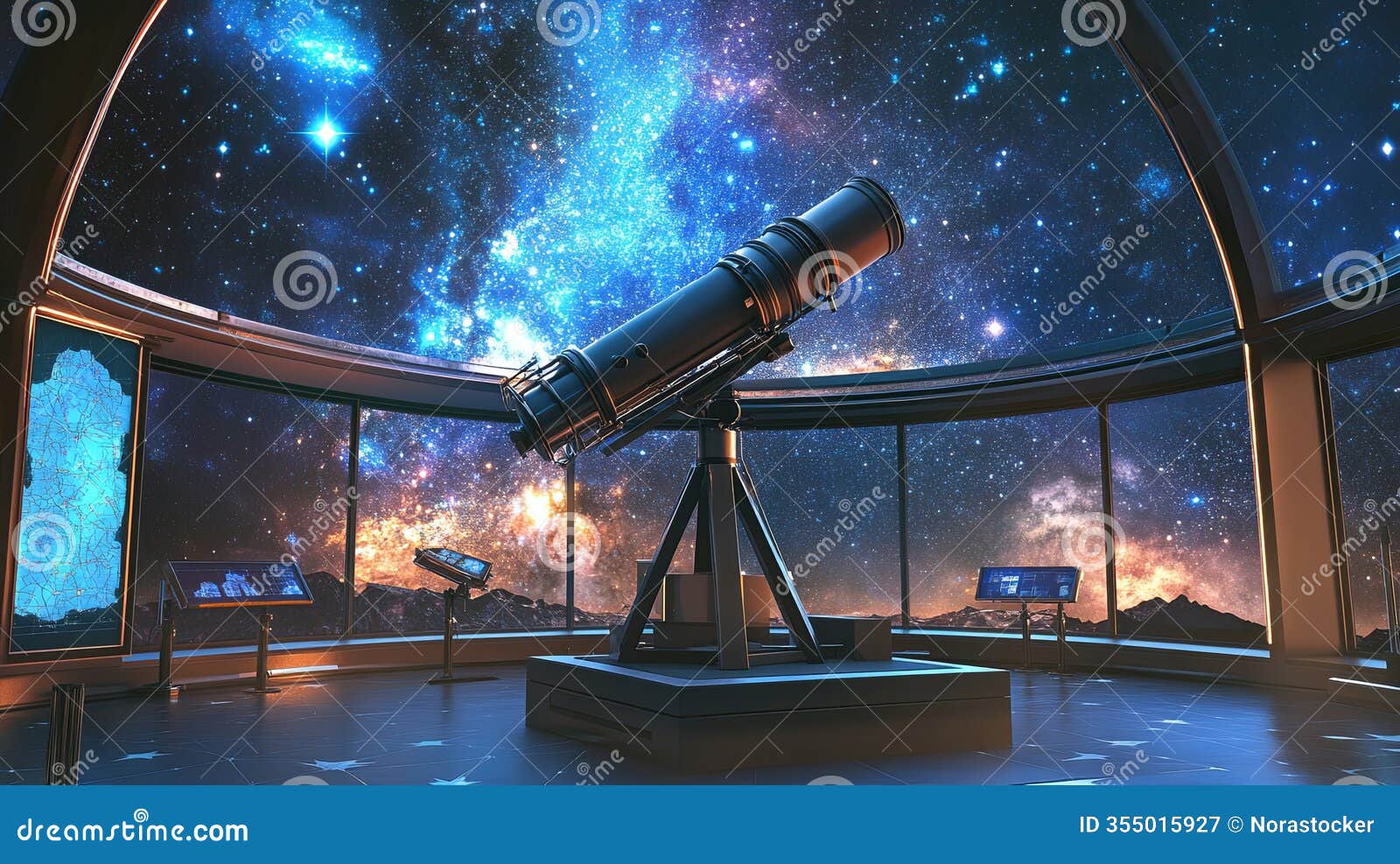 A Clean Astronomy Observatory with a Large Telescope and Star Maps ...