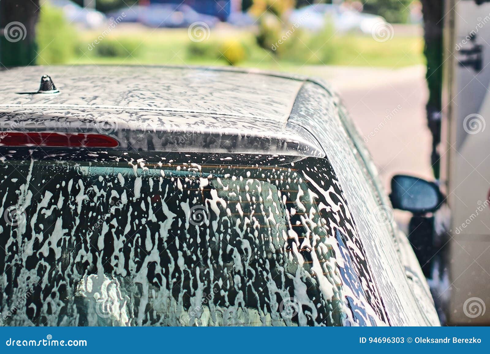 Clean Automobile in Car Wash Service Interior Stock Image - Image of ...
